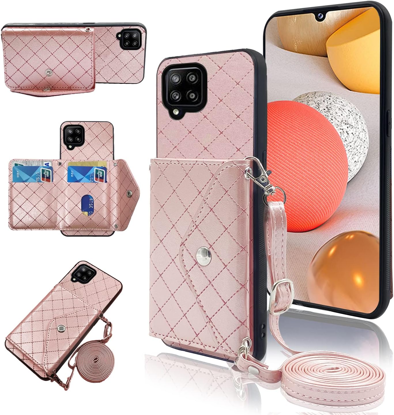 Amazon.com: Compatible with Samsung Galaxy A42 5G Wallet Case with ...