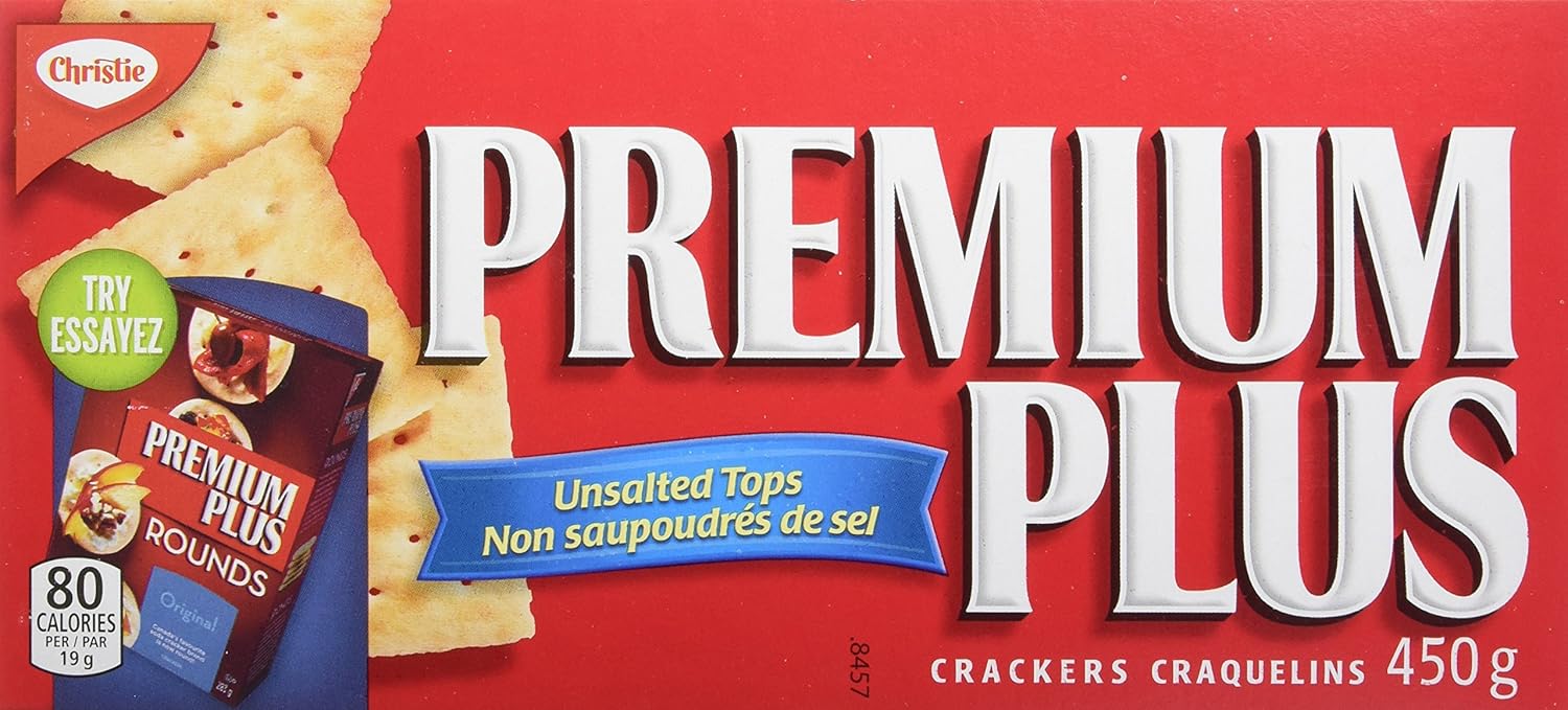Amazon.com: Christie Premium Plus Unsalted Crackers, 450g/15.9oz ...