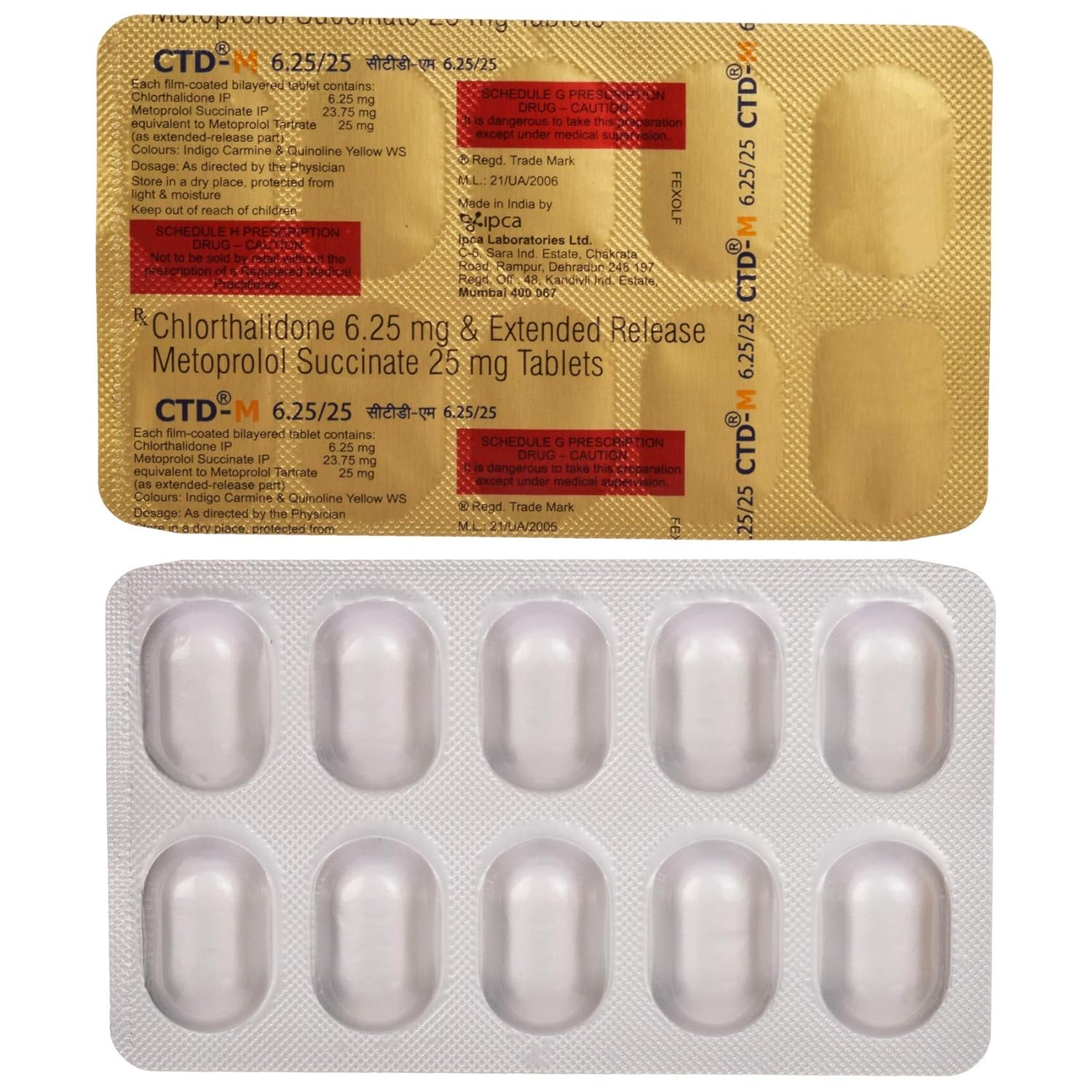 CTD-M 6.25/25 - Strip of 10 Tablets : Amazon.in: Health & Personal Care