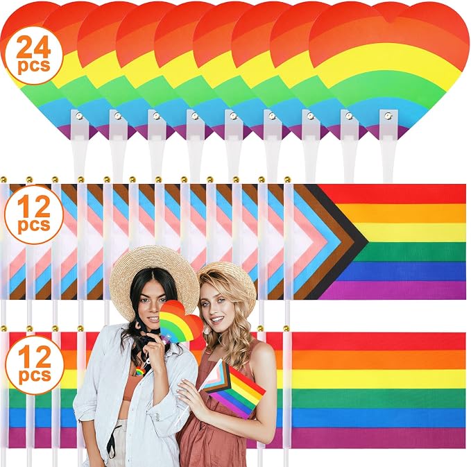 Amazon.com: MOUNTCLIM Pride Accessories, 48 PCS Gay Pride Rainbow ...