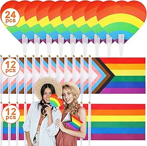 Amazon.com: MOUNTCLIM Pride Accessories, 48 PCS Gay Pride Rainbow ...