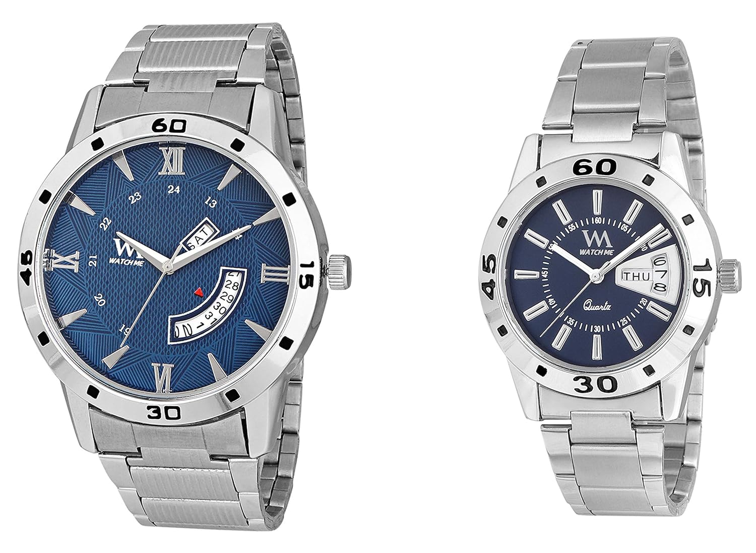 Watch Me Combo Set of Analogue Multicolour Dial Wrist Couples Unisex ...