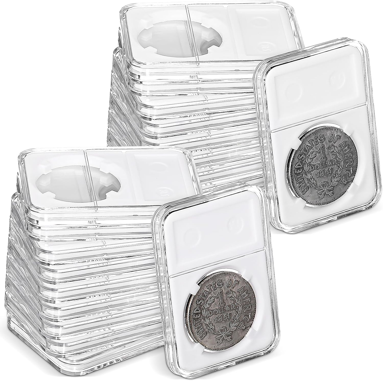 Amazon.com: Wonderjune Coin Slab Display Holder Storage Case for Morgan ...