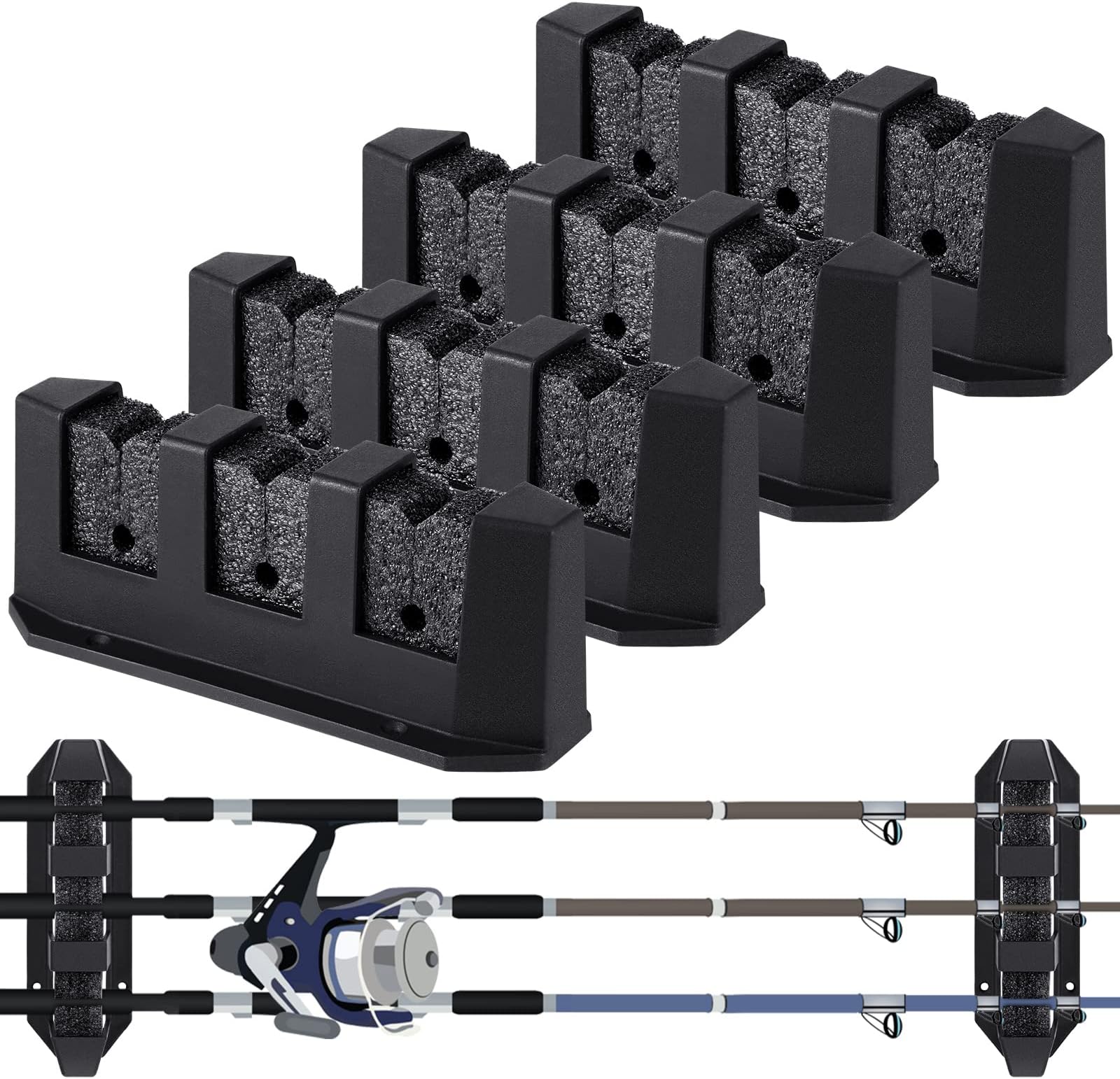Amazon.com: Berkley Horizontal 4 Fishing Rod Rack, Black : Sports ...