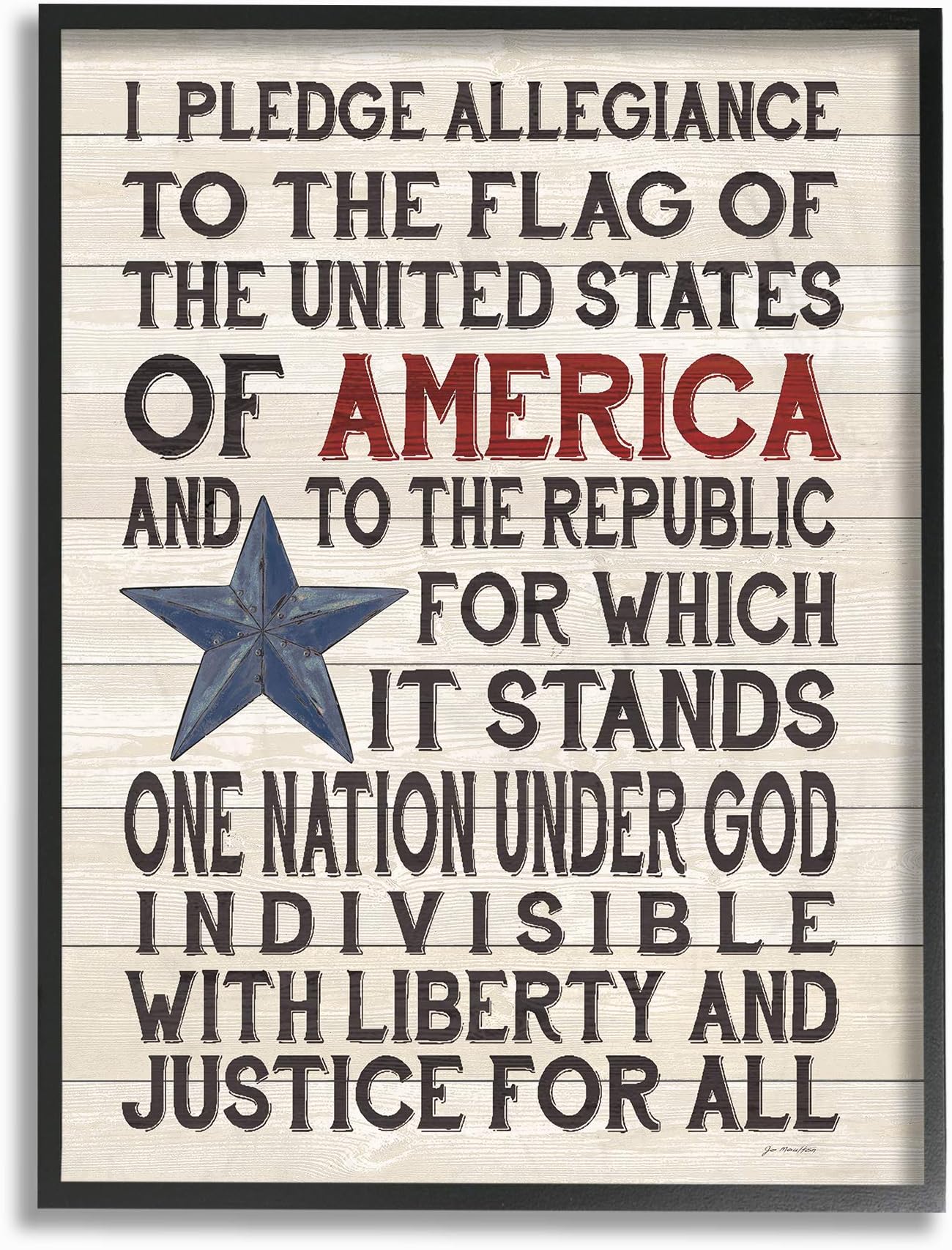 Amazon.com: Pledge Of Allegiance Patriotic Rustic Wood Sign 9x22 : Home ...