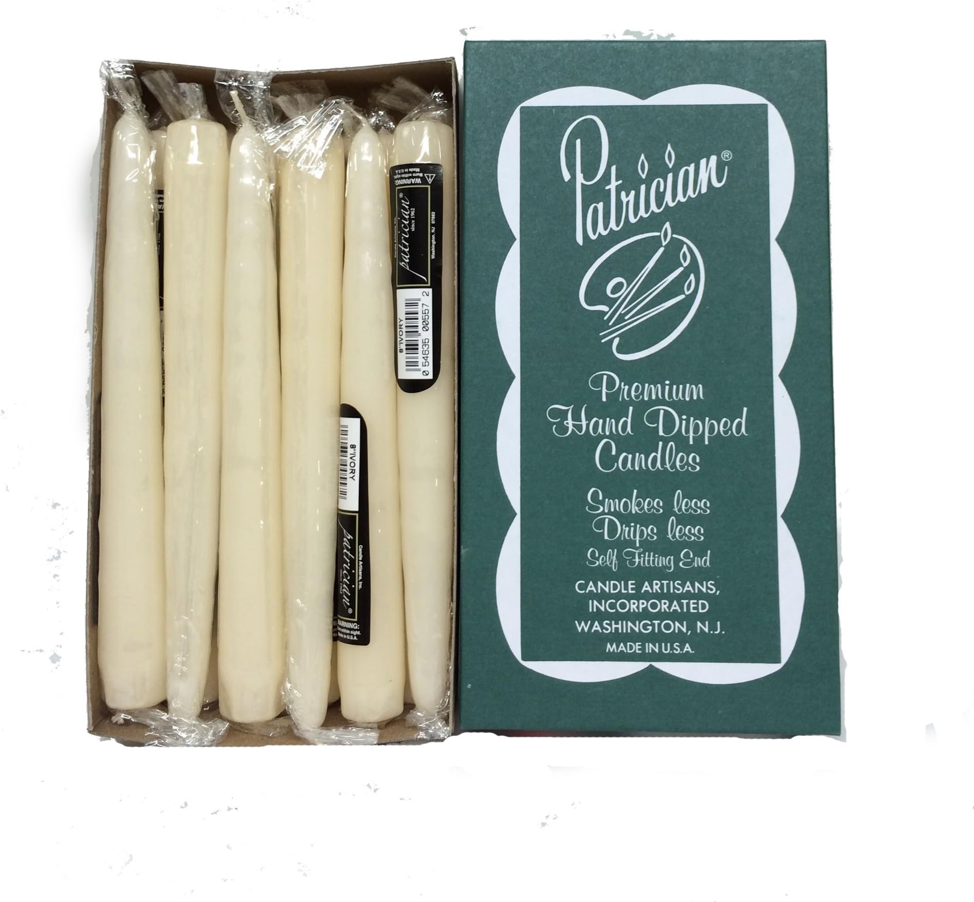 Amazon.com: 8in Ivory Taper Candles Pack of 12 : Home & Kitchen