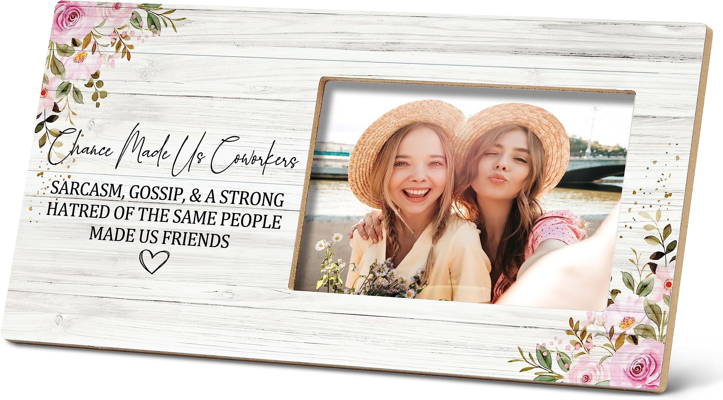 Amazon.com - SRADMO Chance Made Us Coworkers Floral Picture Frame,Best ...