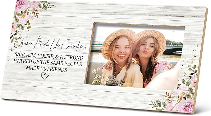 Amazon.com - SRADMO Chance Made Us Coworkers Floral Picture Frame ...