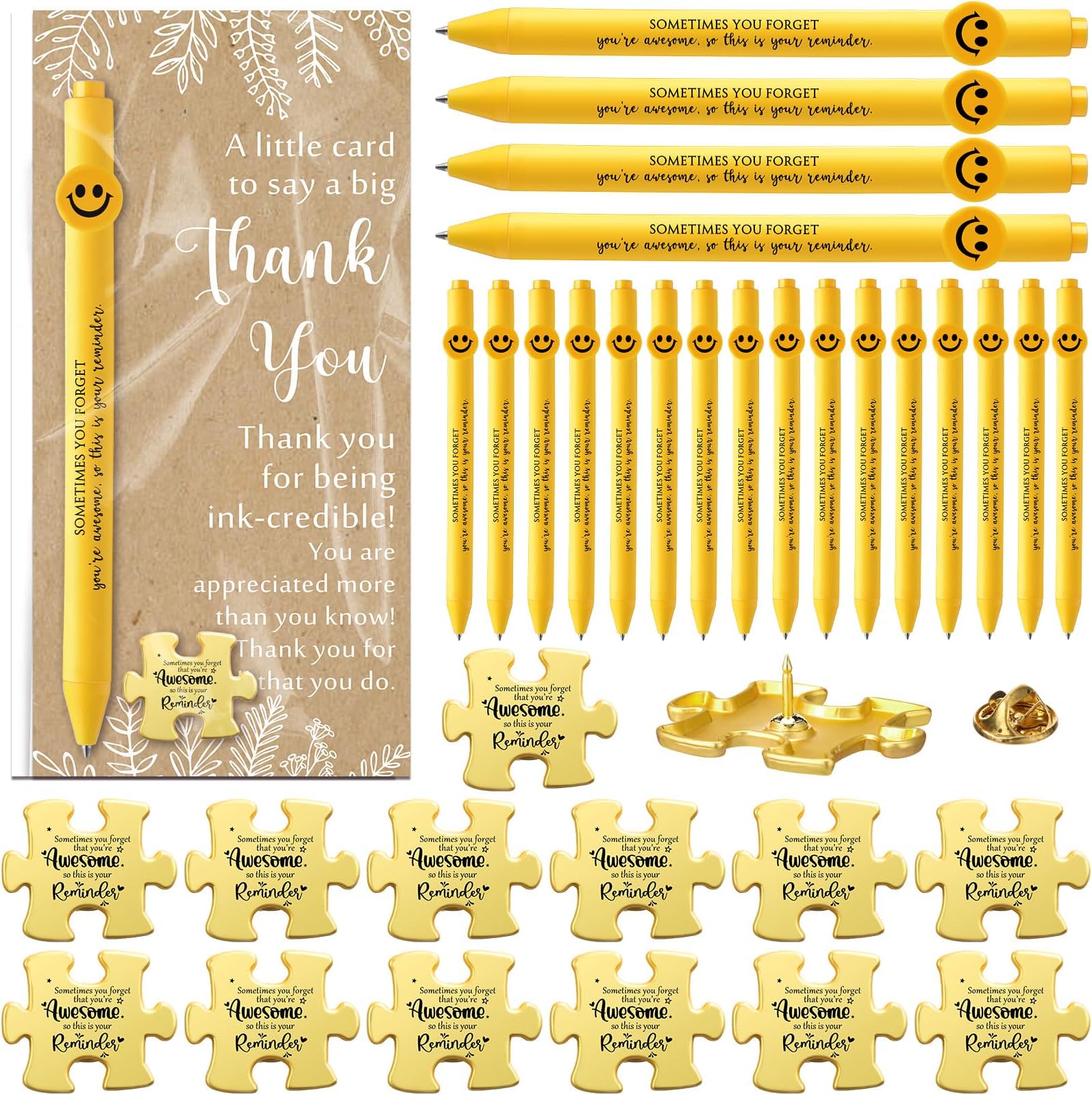 Amazon.com : Dunzoom 40 Sets Employee Team Appreciation Gift Bulk Gold ...