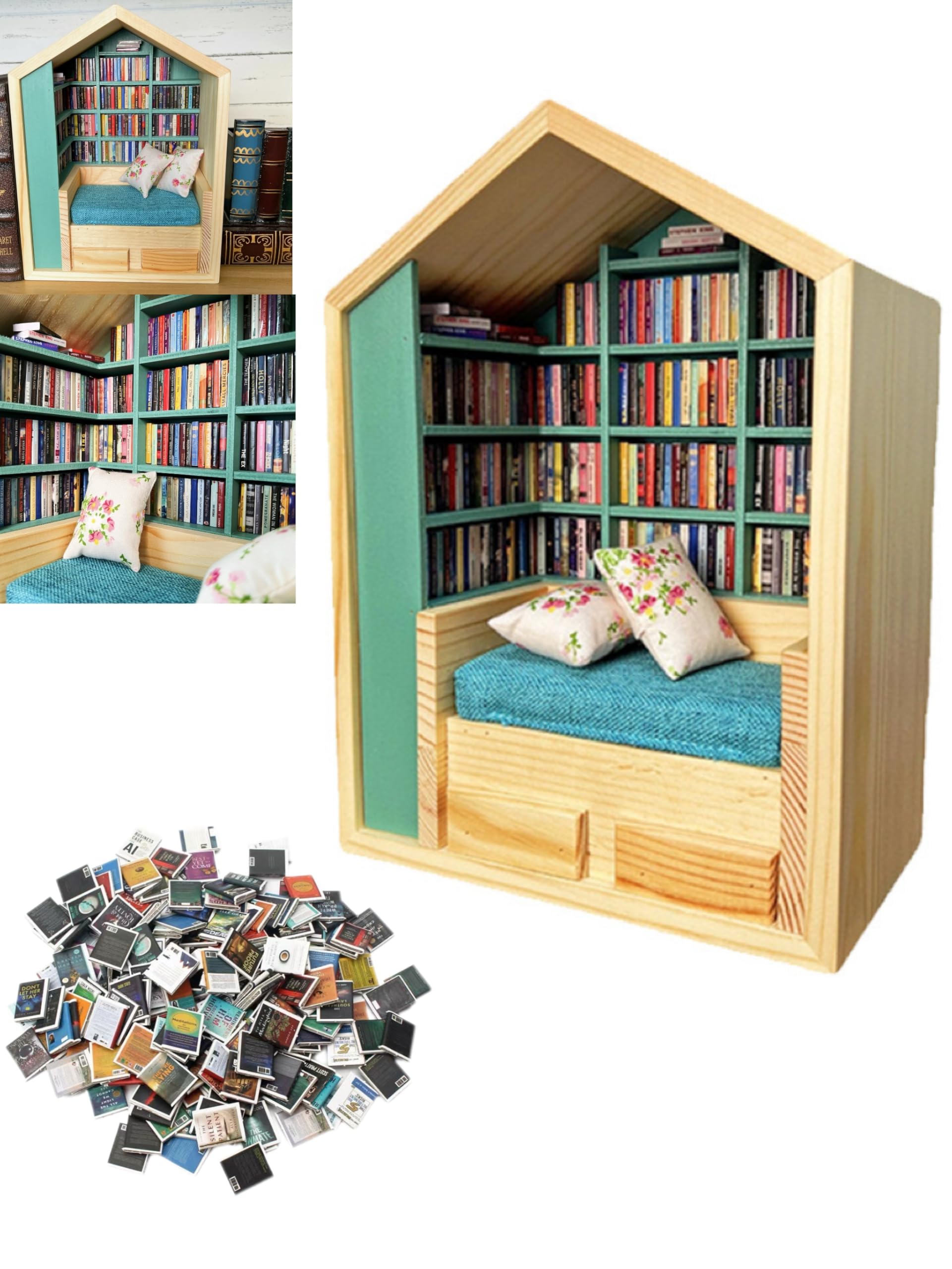 Amazon.com: LT-Oaklay Anxiety Bookshelf,Mini Bookshelf for Shake Away ...