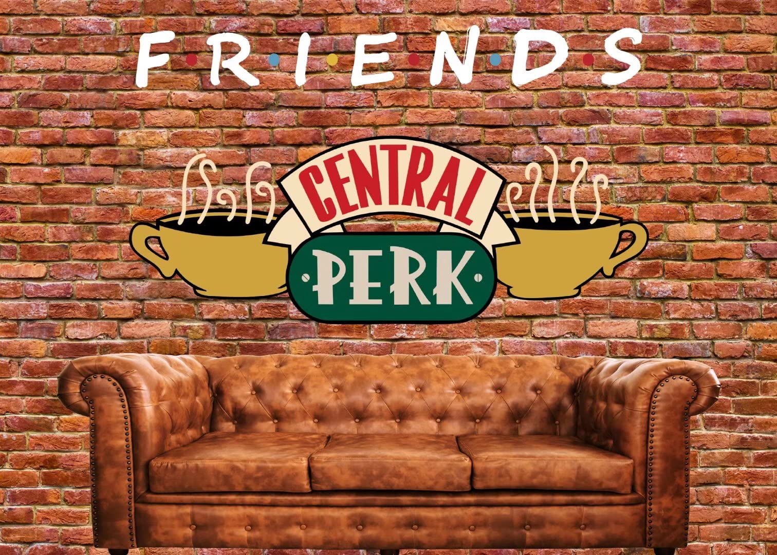 Buy BELECO 6x4ft Fabric Red Brick Wall Friends Central Perk Theme ...