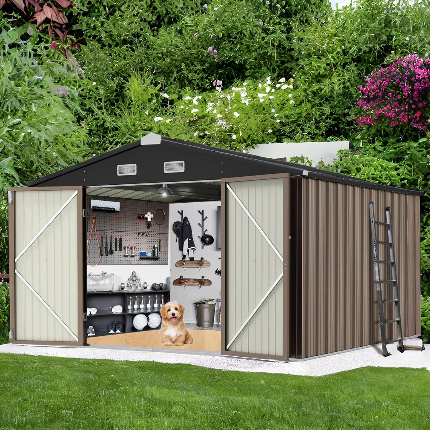 10.43x11.94 FT Shed Outdoor Storage Shed House, Philippines | Ubuy