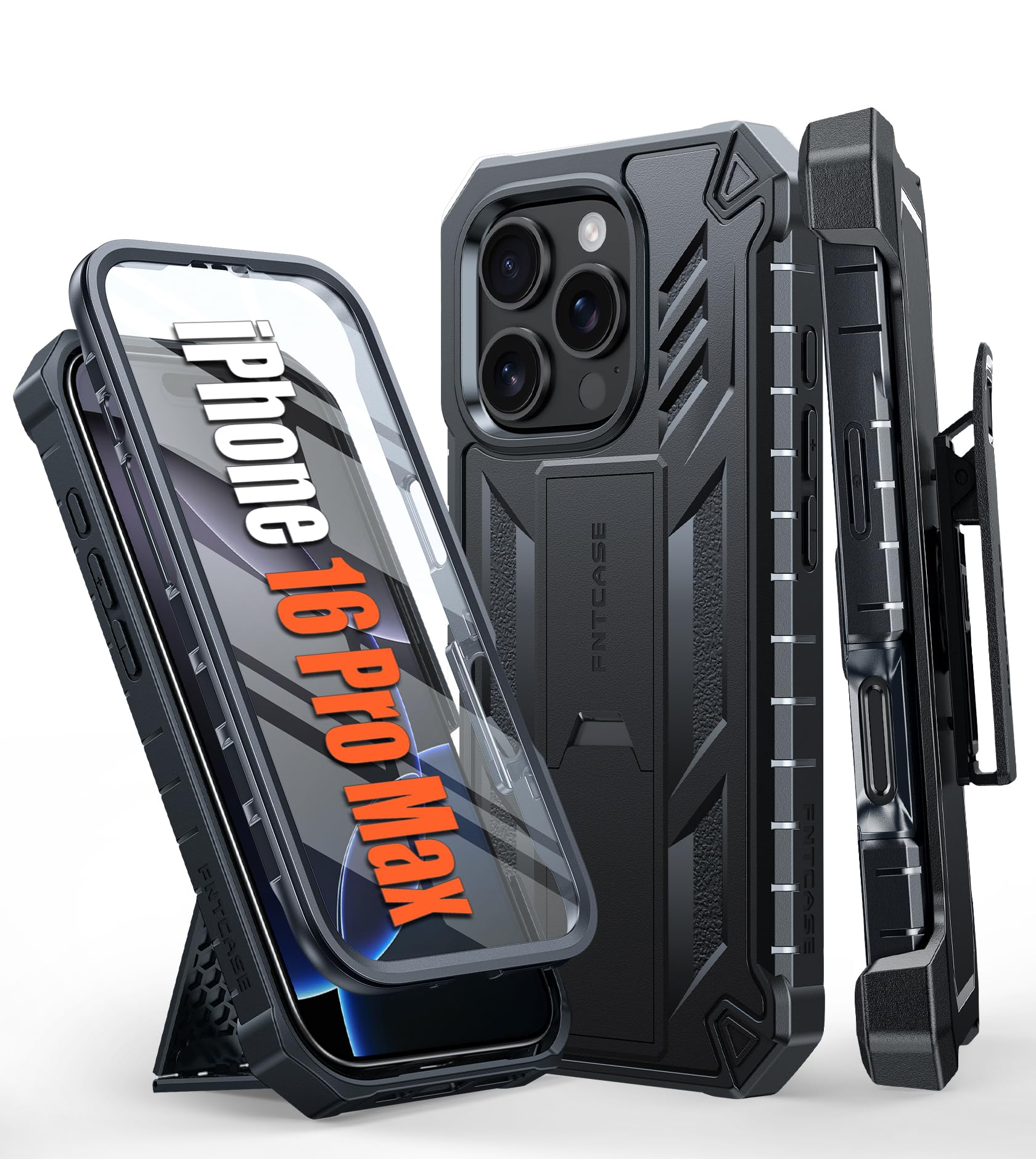 Amazon.com: FNTCASE for iPhone 16 Pro-Max Case: Military Grade Rugged Cell Phone Cover with ...
