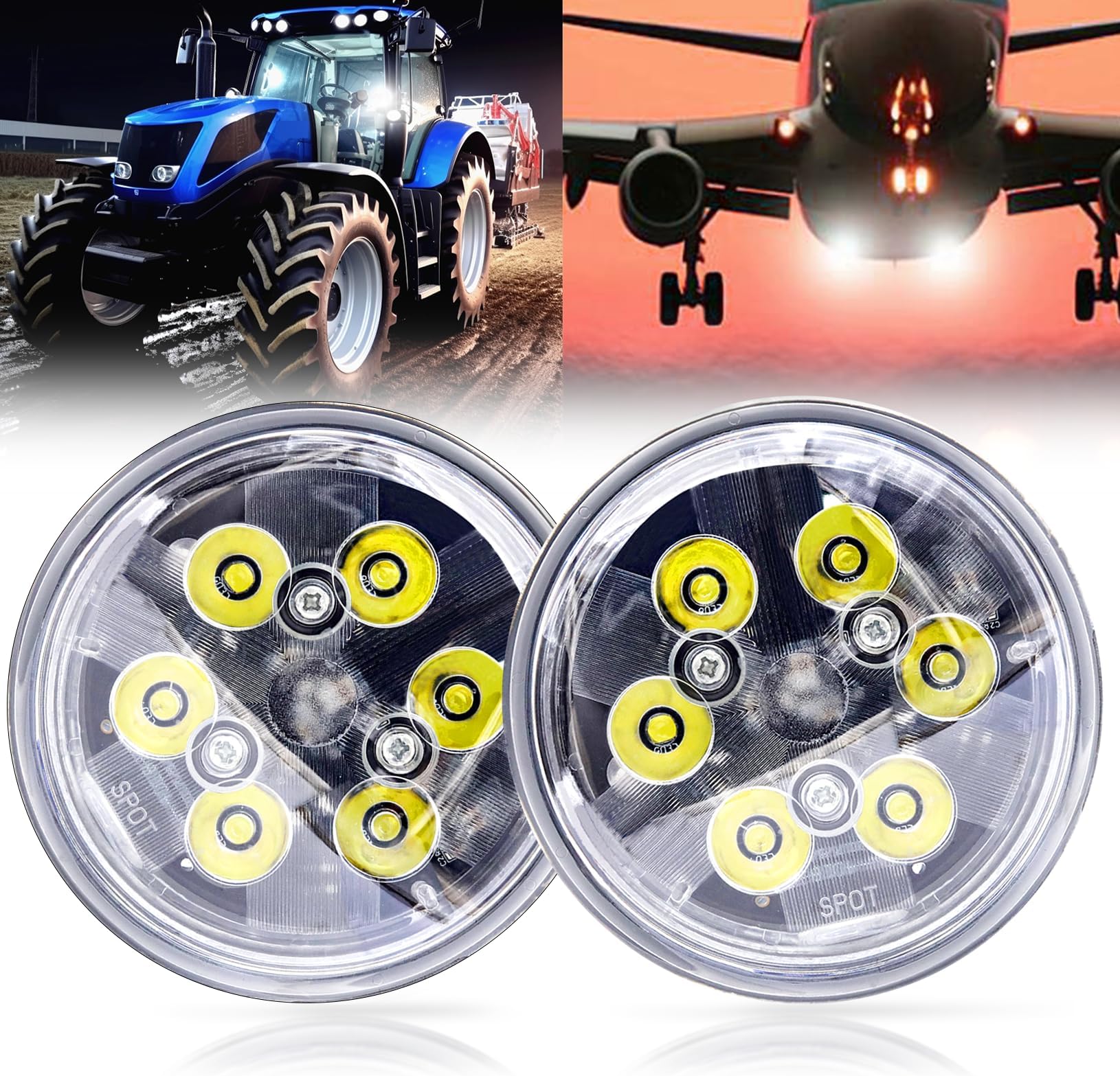 Amazon.com: Ourbest PAR36 LED Aircraft Landing Light White, 4.5" 4Pcs Par36 Lights White 6000K ...