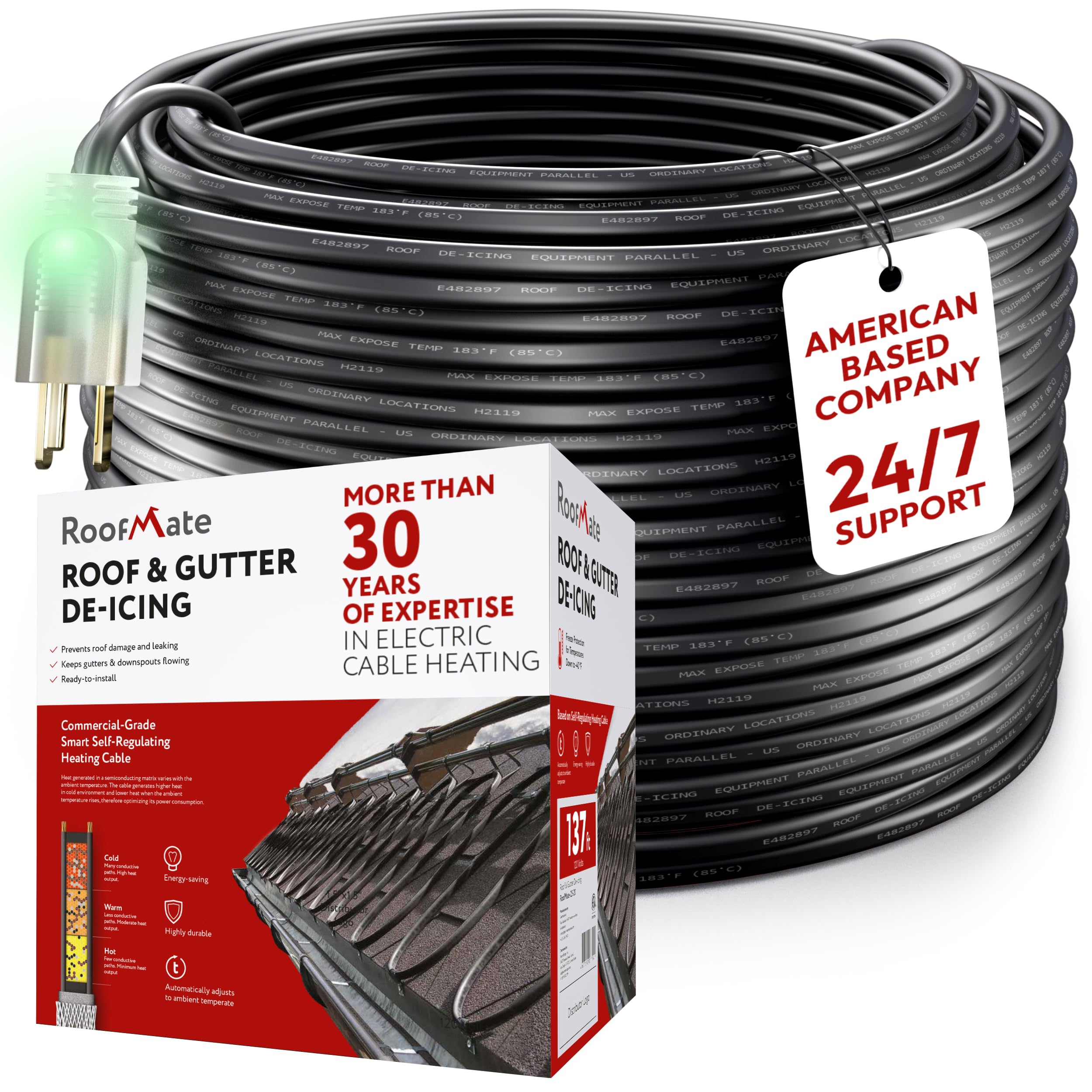Ice Melt Cable Snow Ice Melting Trace Gutter Heating Cables At