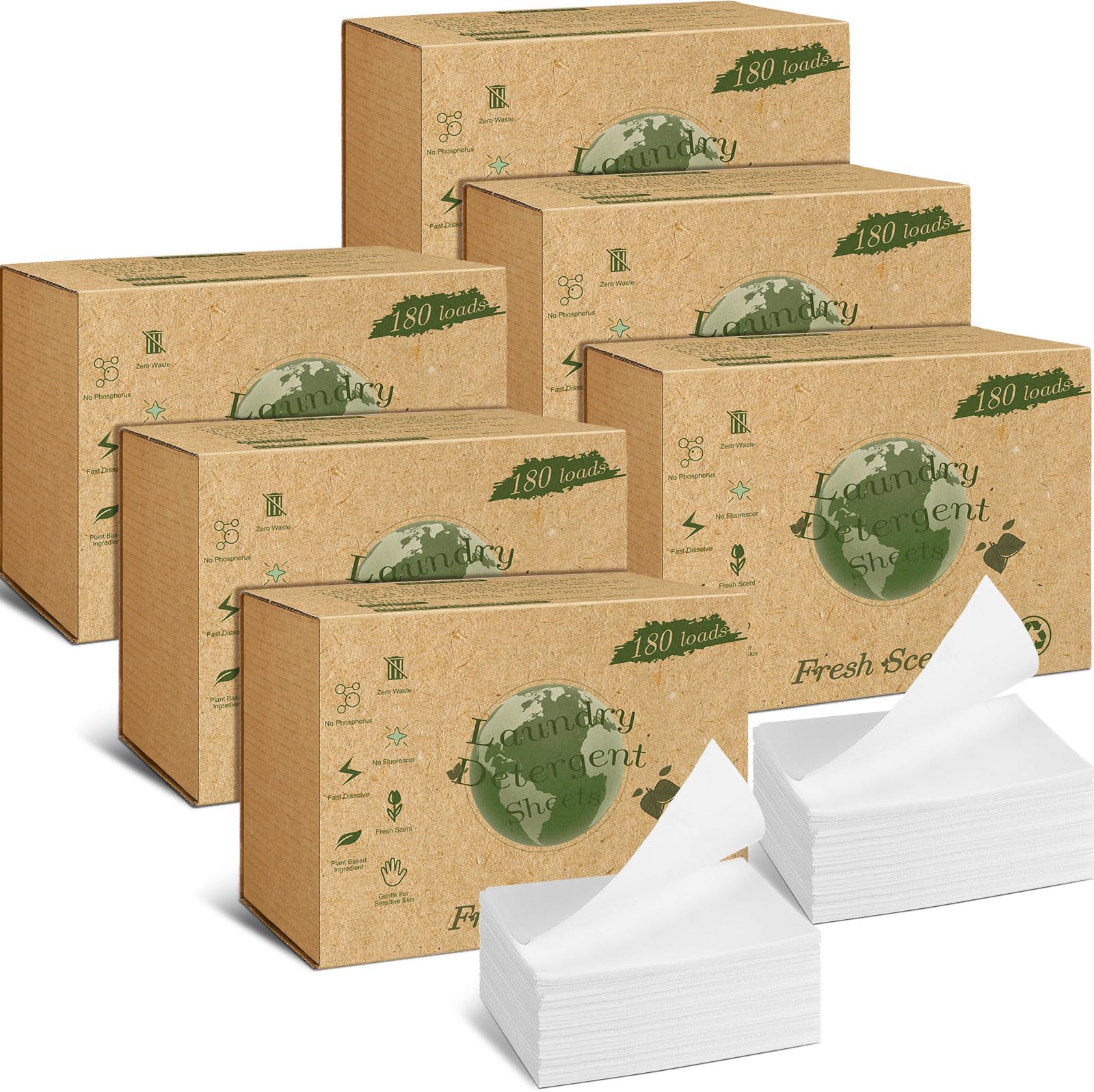 Amazon.com: Heigble 540 Sheets Laundry Sheets Bulk Laundry Detergent ...