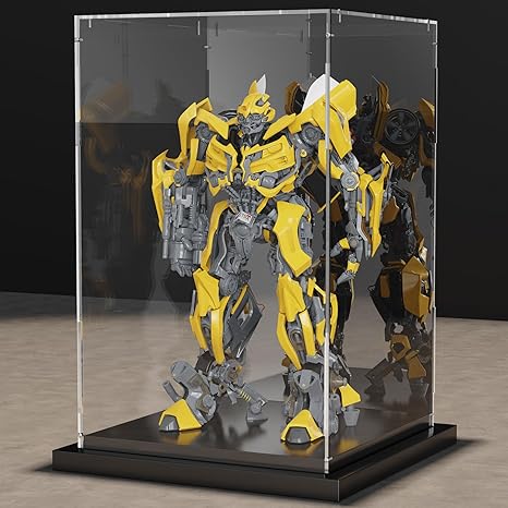 Amazon.com: Putros Acrylic Display Case for Collectibles Clear Display Box with Mirror and Black ...