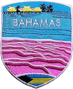 Amazon.com: Bahamas Flag Patch (3 Inch) Embroidered Iron-on or Sew-on Badge Travel Souvenir ...