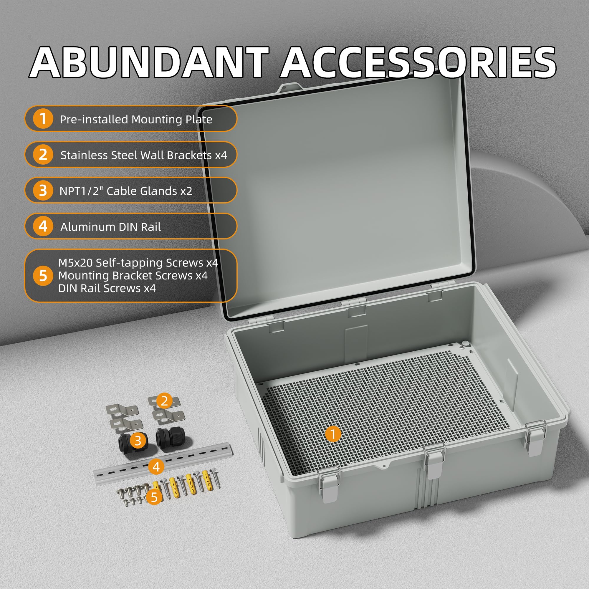 Snapklik.com : Weatherproof Electrical Box Outdoor Cable Box Enclosure ...