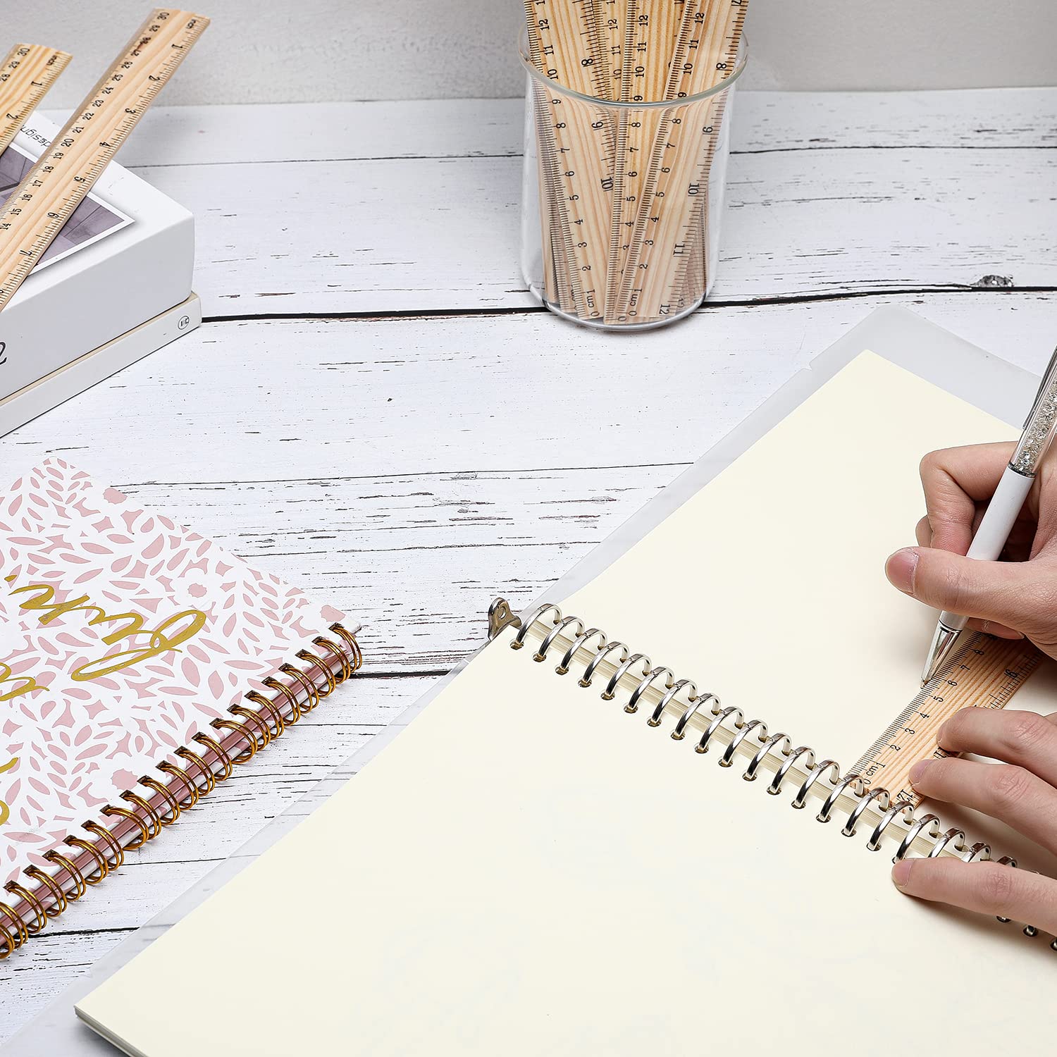 Snapklik.com : 72 Pack Wooden Ruler 8 Inch Rulers Bulk Wood Measuring ...