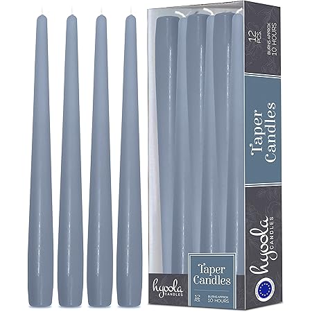 Amazon.com: 12 Pack Tall Taper Candles - 12 Inch Midnight Blue Dripless ...