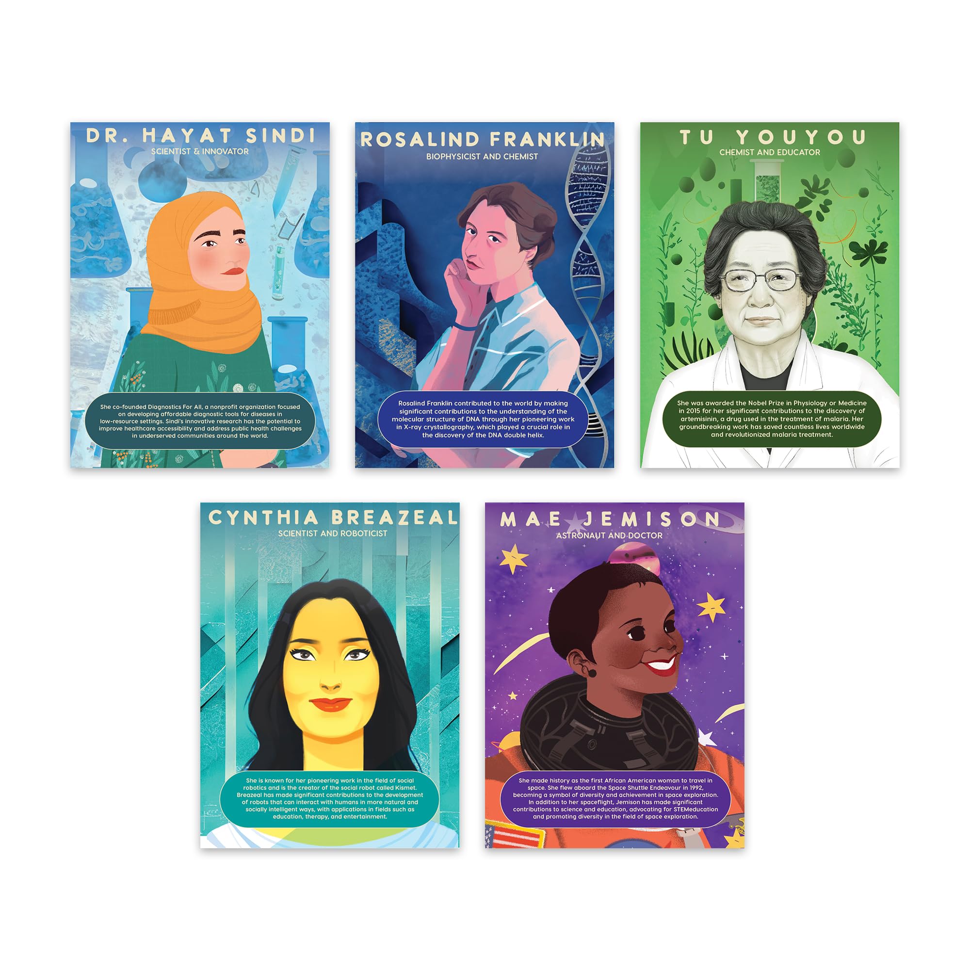 Amazon.com: Set of 5 Scientist Women Print, Feminist Wall Art ...