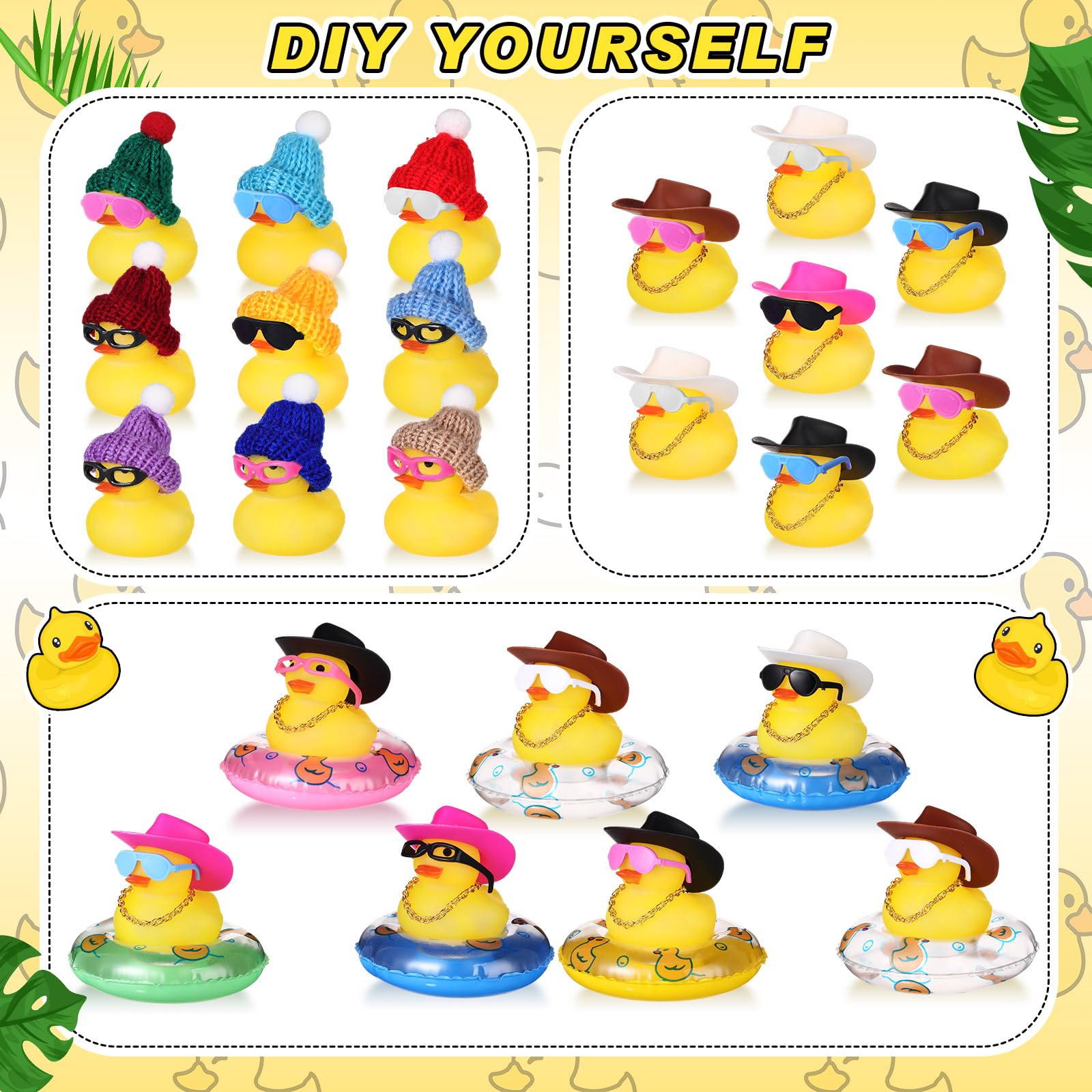 Snapklik.com : 140 Pcs Glow In The Dark Rubber Ducks Summer Mini ...