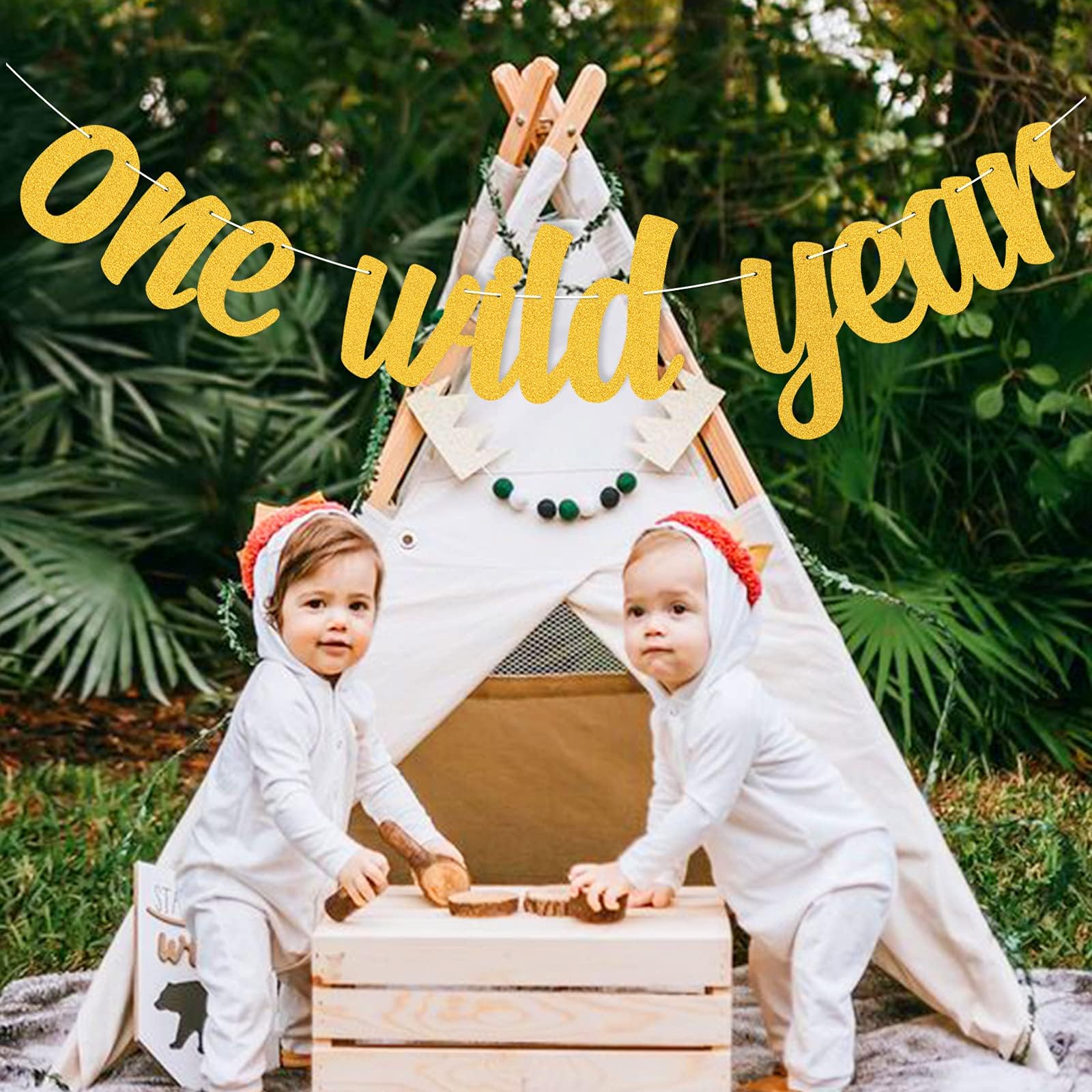 Snapklik.com : One Wild Year Banner, Baby Shower Wild One Birthday ...