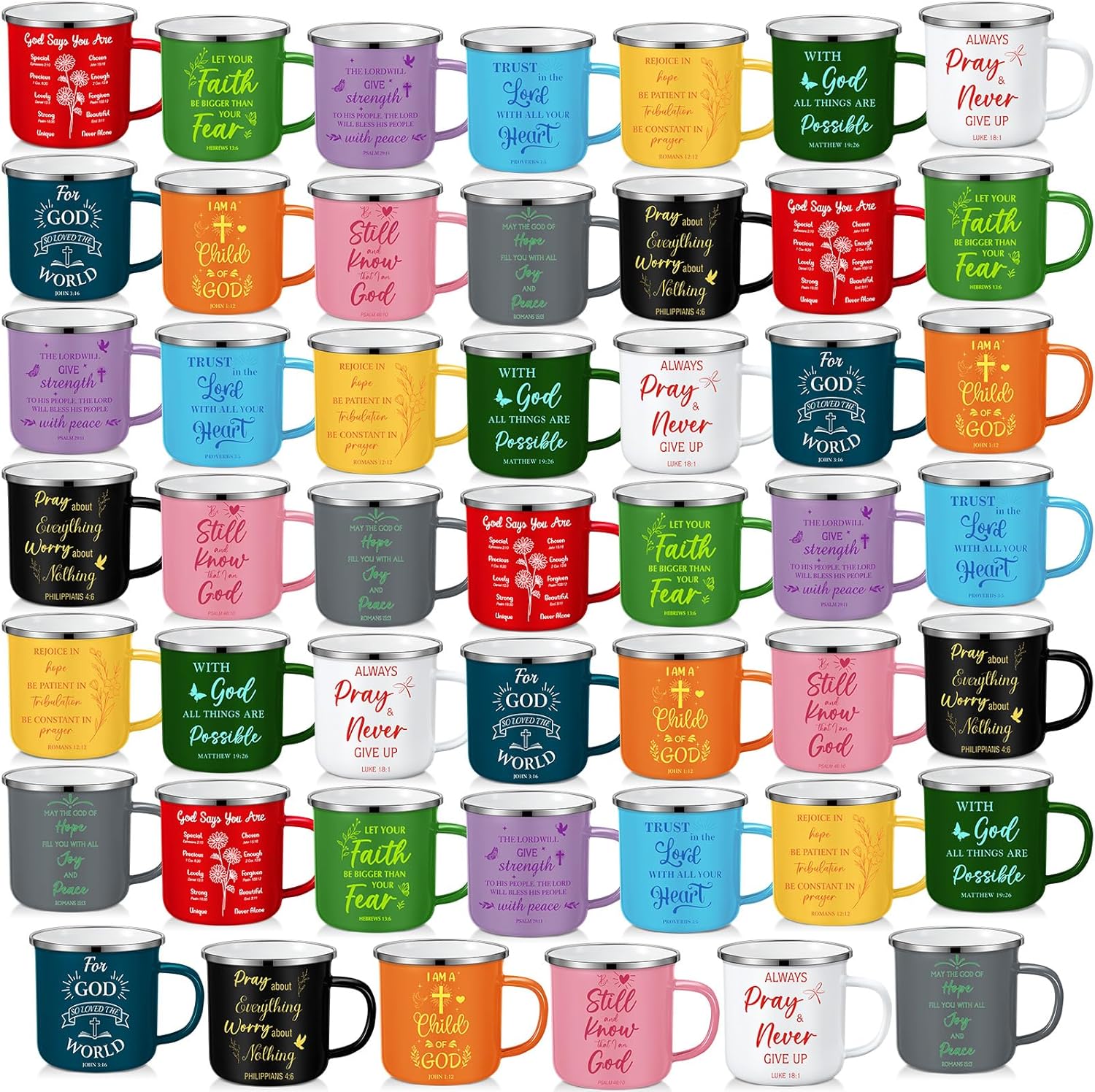 Amazon.com: Didaey 48 Pcs Christian Gifts Mugs Bulk 12 oz Religious ...