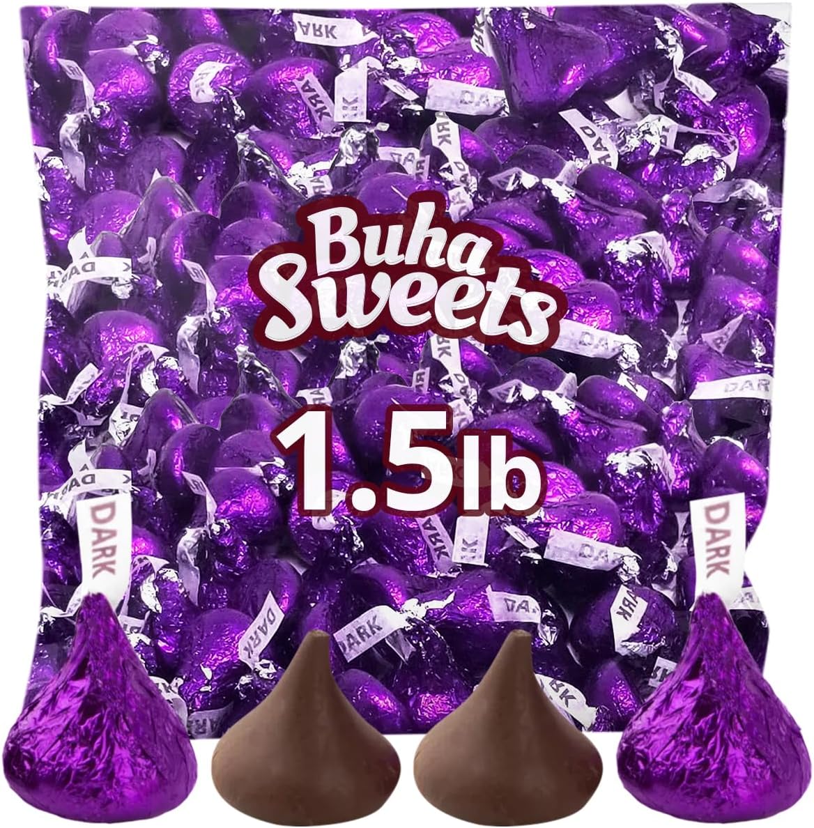 Amazon.com: Kisses Dark Chocolate Candy for Special Melt-in-Your-Mouth ...
