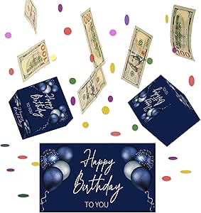 Amazon.com: Birthday Money Box Exploding Gift Box, Surprise Gift Box ...
