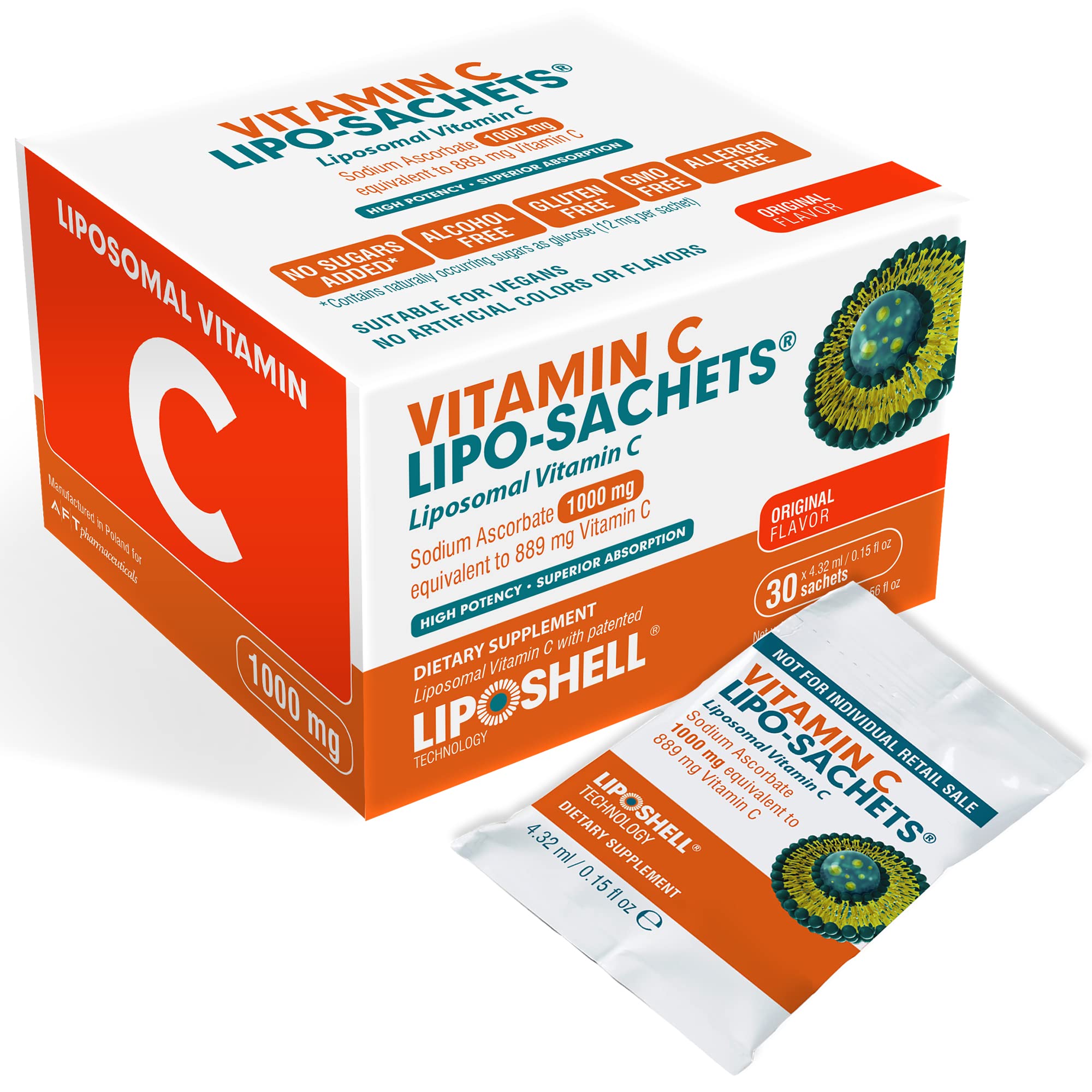Amazon.com: AFT Pharmaceuticals Lipo-Sachets Liposomal Vitamin C - 1 ...
