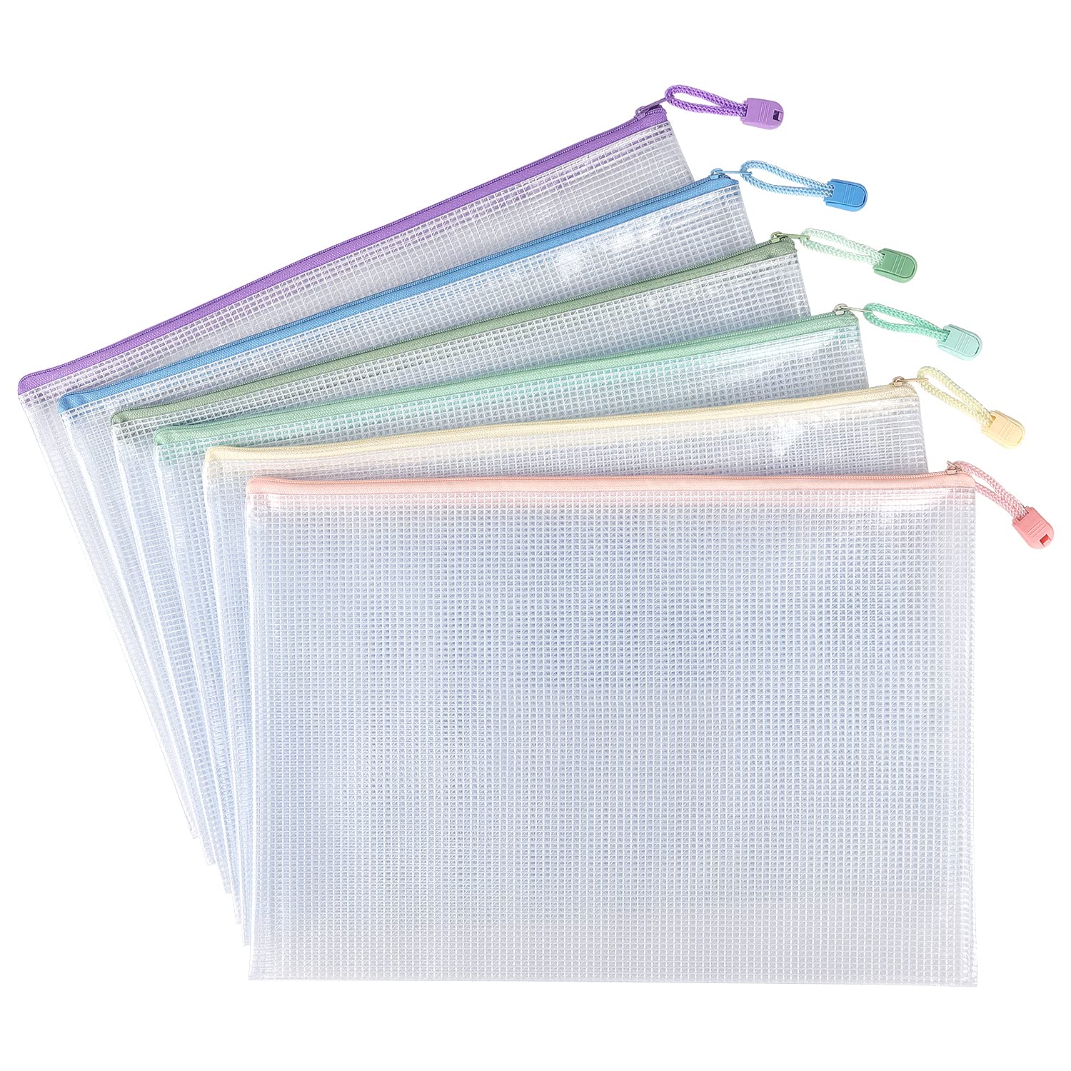 Tamaki 6 Pack Mesh Zipper Pouch Bags Waterproof Zipper Bags Durable ...