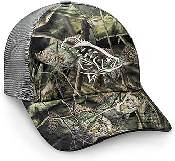Amazon.com: Fishouflage Cool Strike Crappie Cap – Men’s Camo Fishing ...
