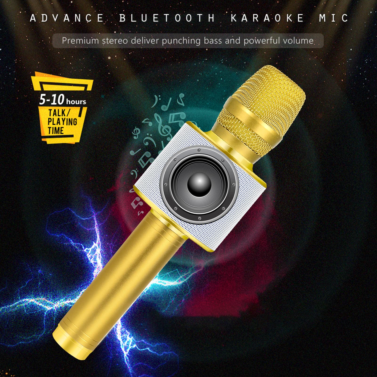 Snapklik.com : BONAOK Upgraded Bluetooth Wireless Microphone, Portable ...