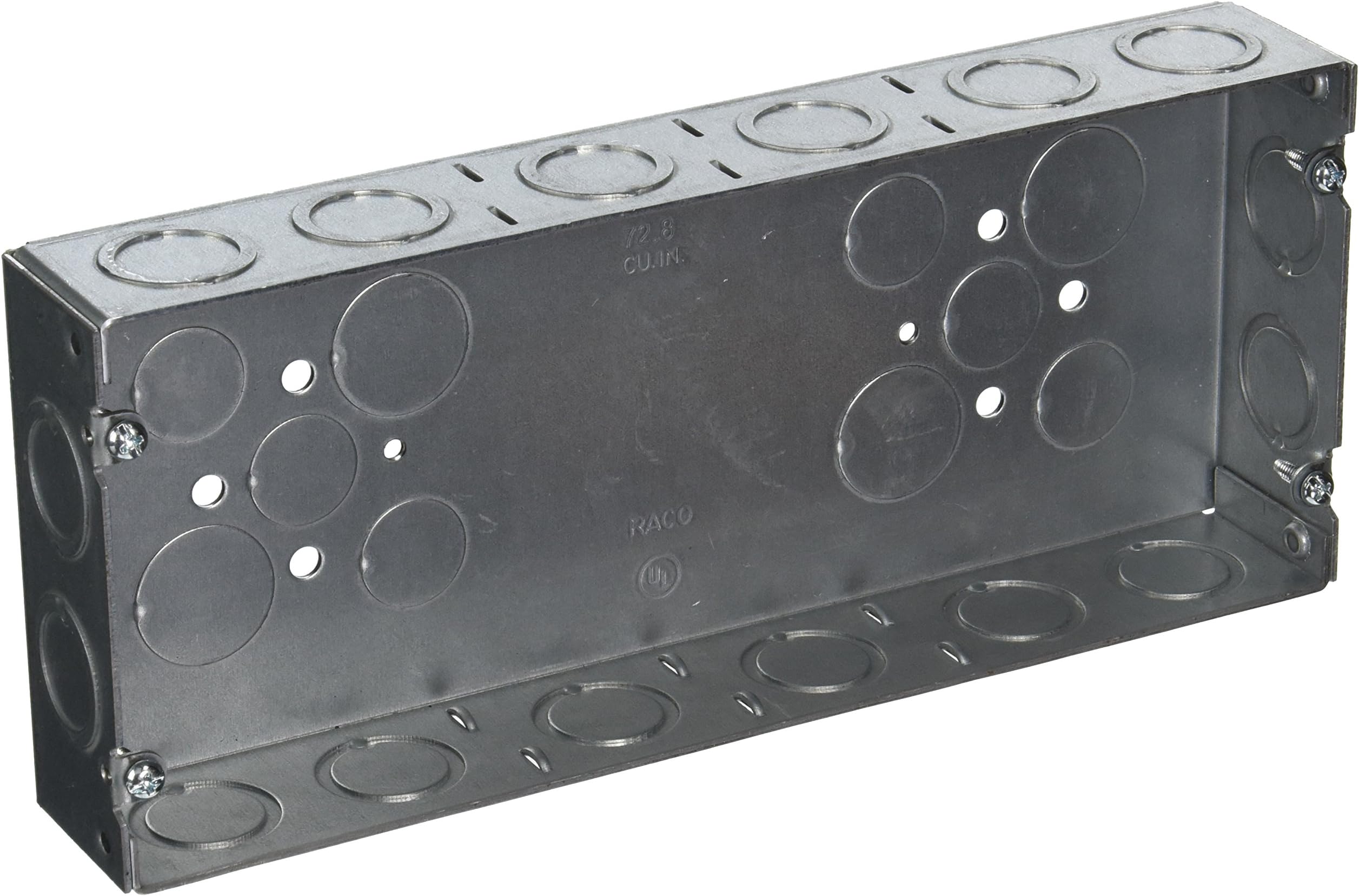 1 Pc,.0625 Galvanized Steel Masonry Box w/Flat Vertical Bracket, Five ...