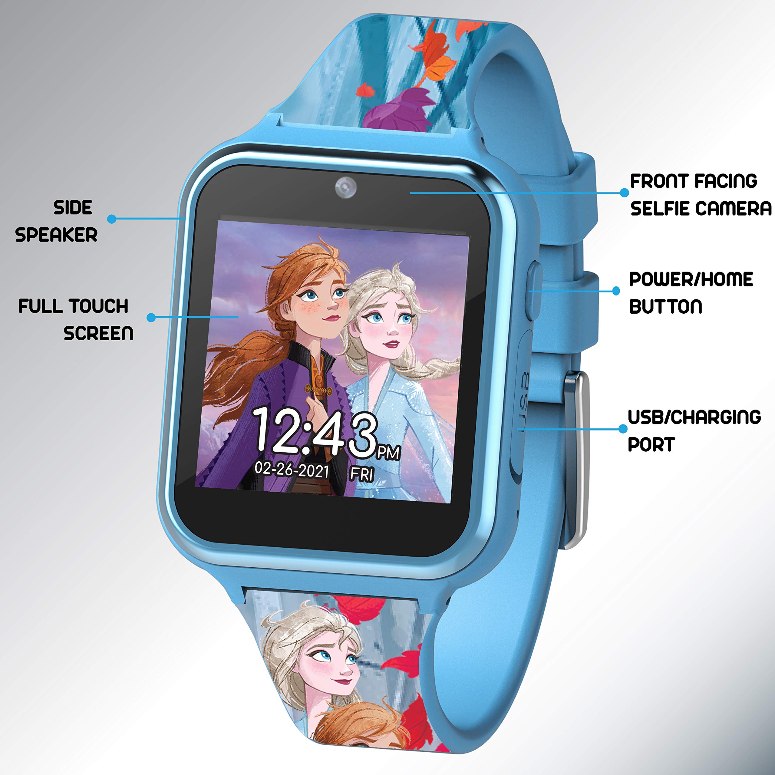 Snapklik.com : Accutime Kids Disney Frozen Anna Elsa Turquoise ...