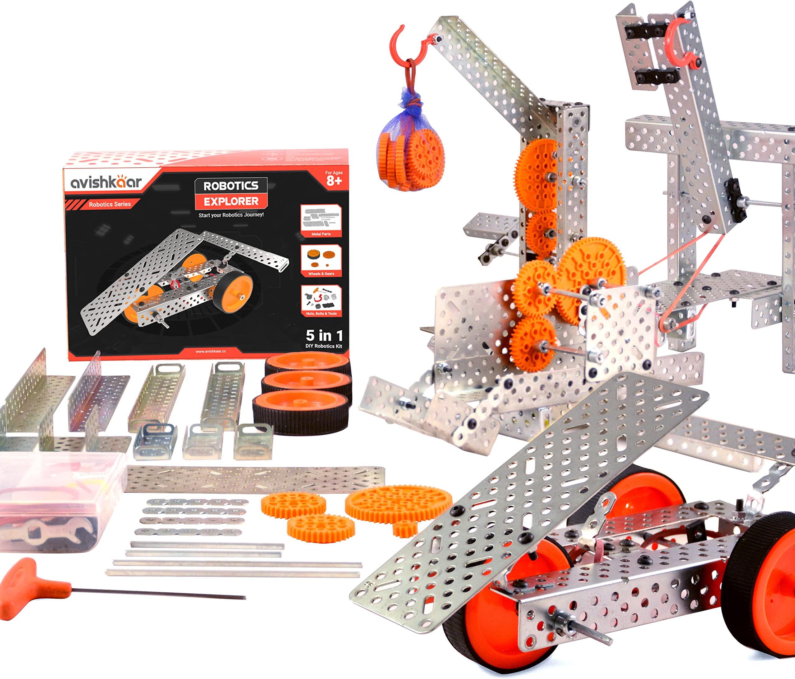 Buy Avishkaar Robotics Explorer Kit, 5-in-1 DIY Robotics Kit for Kids ...