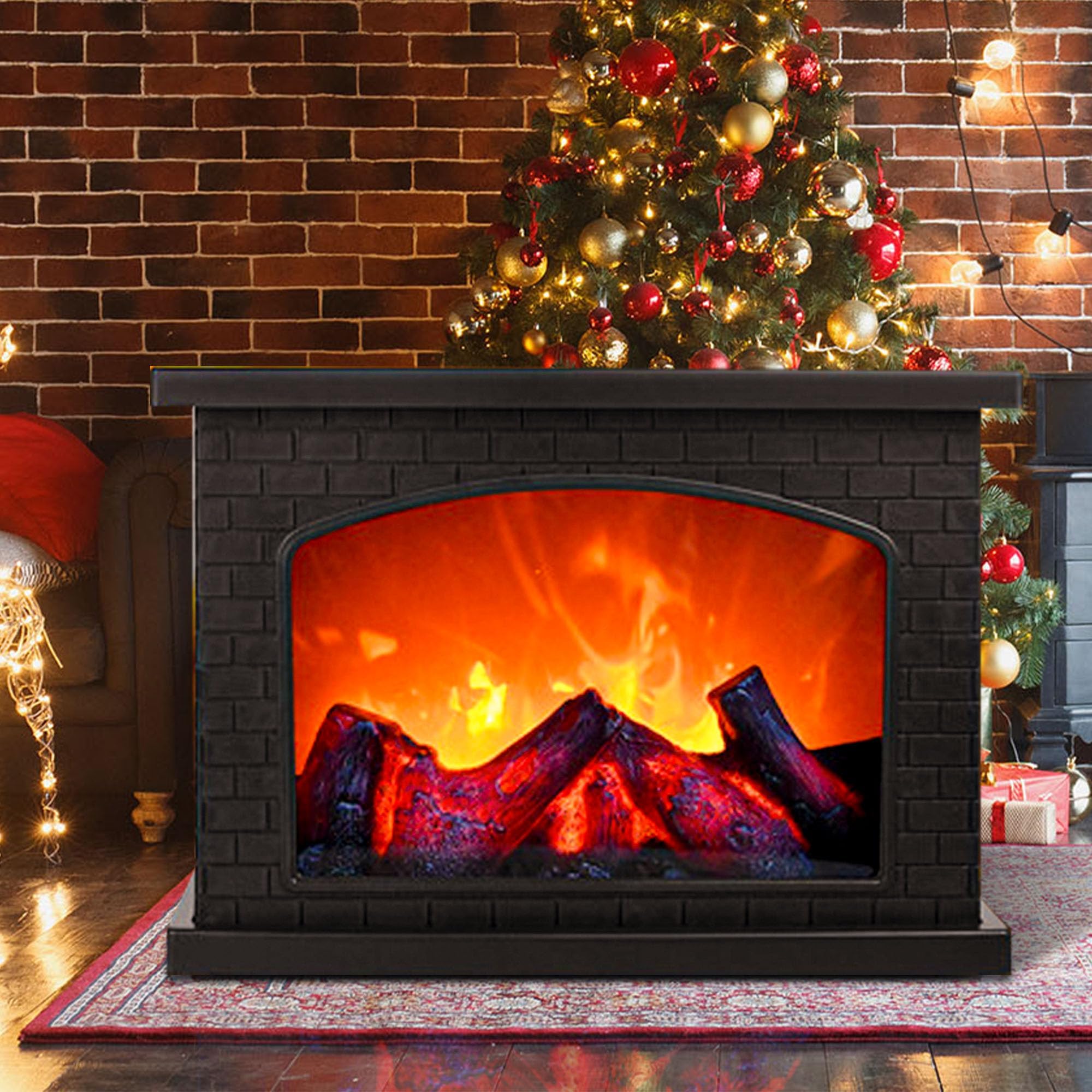 LED Electric Fireplace - Touch Control USB & Battery Operated Fireplace ...