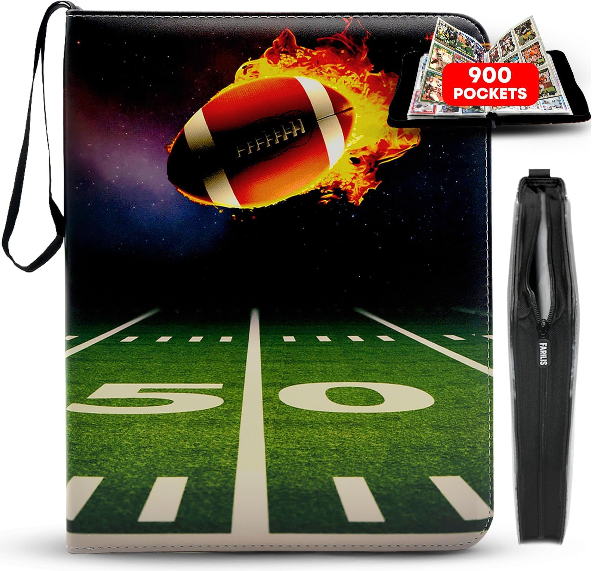 Amazon.com: Performore Football Card Binder 9-Pockets Fits 450 Pockets ...