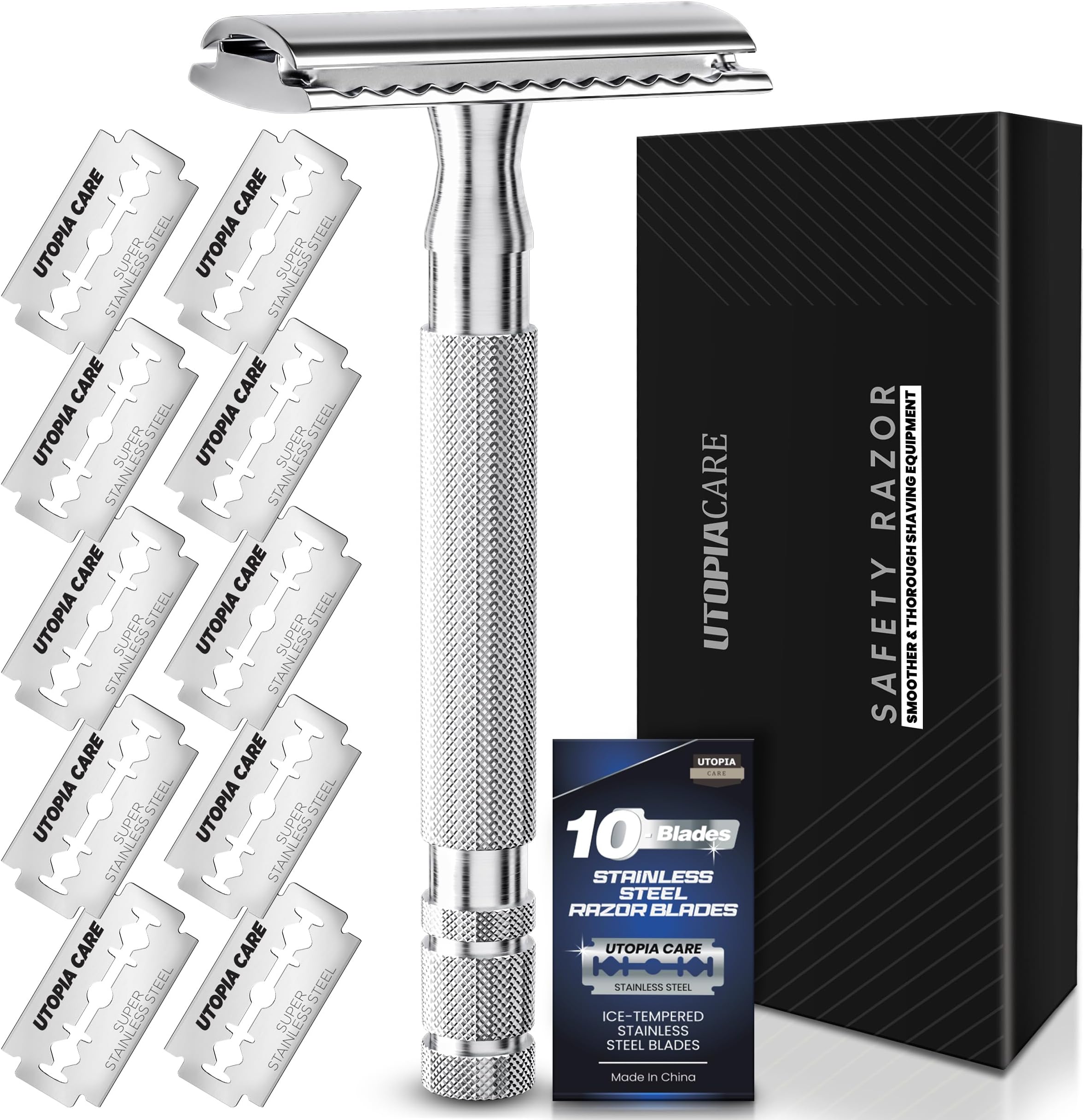 Amazon.com: BAILI Classic 3-Piece Double Edge Safety Razor Wet Shaving ...