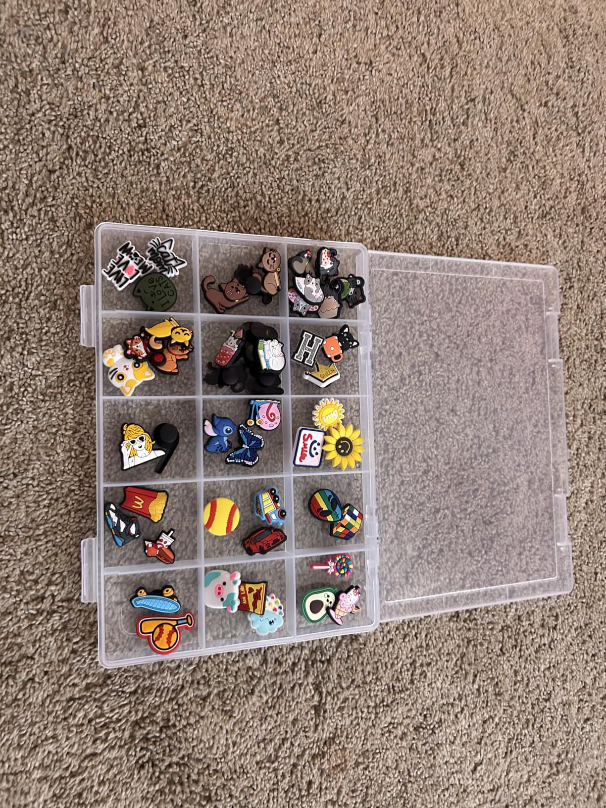 Amazon.com: Shoe Charm Holder, Portable Shoe Decoration Storage Box Fit ...