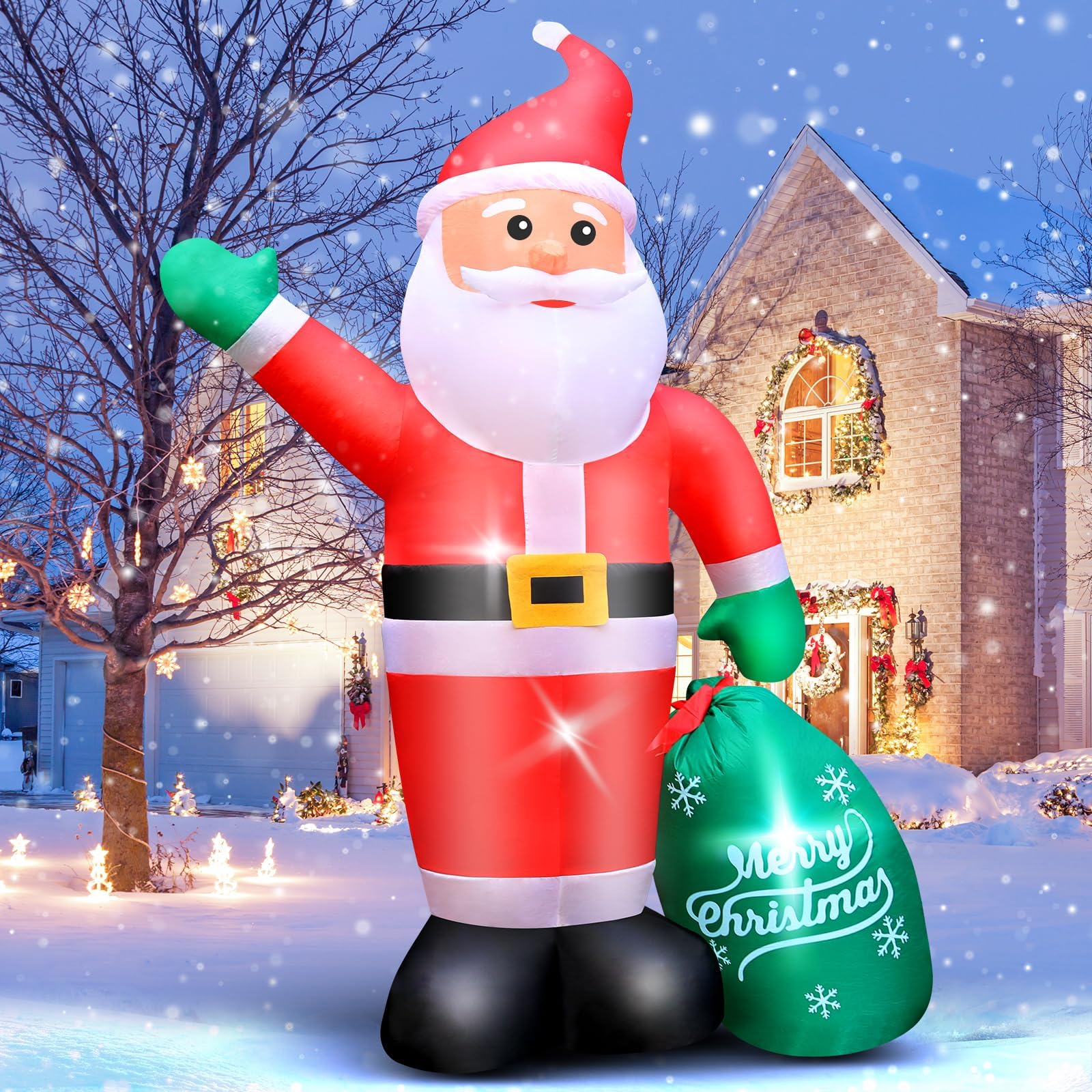 Amazon.com: Omdekor 7 FT Christmas Inflatable Santa Claus Indoor ...