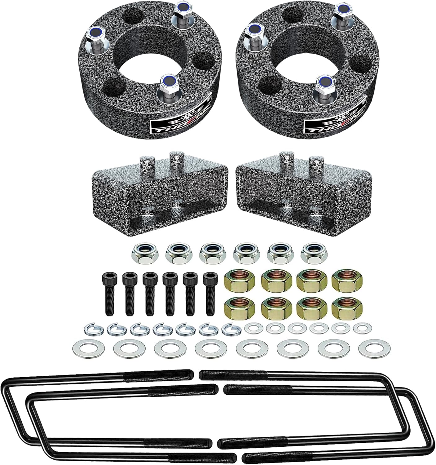 2004-2022 F150 4WD 2.5" Front and 3" Rear Leveling Lift Kit Rear Black ...