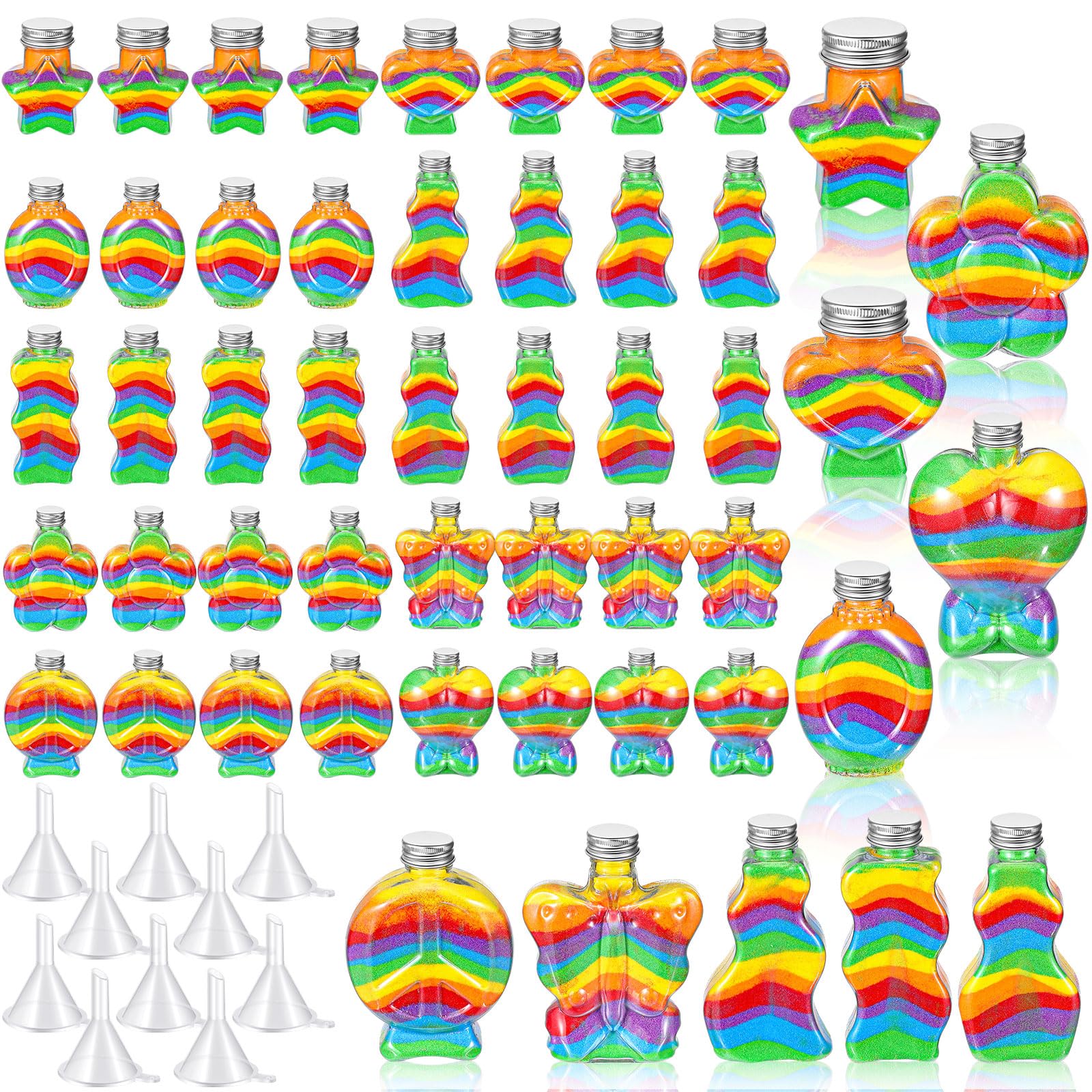 Amazon.com: Bokon 50 Pcs Plastic Sand Art Bottles Bulk Sand Containers ...
