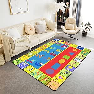 Amazon.com: Kids Educational Learning Living Room Rugs for Bedroom ...