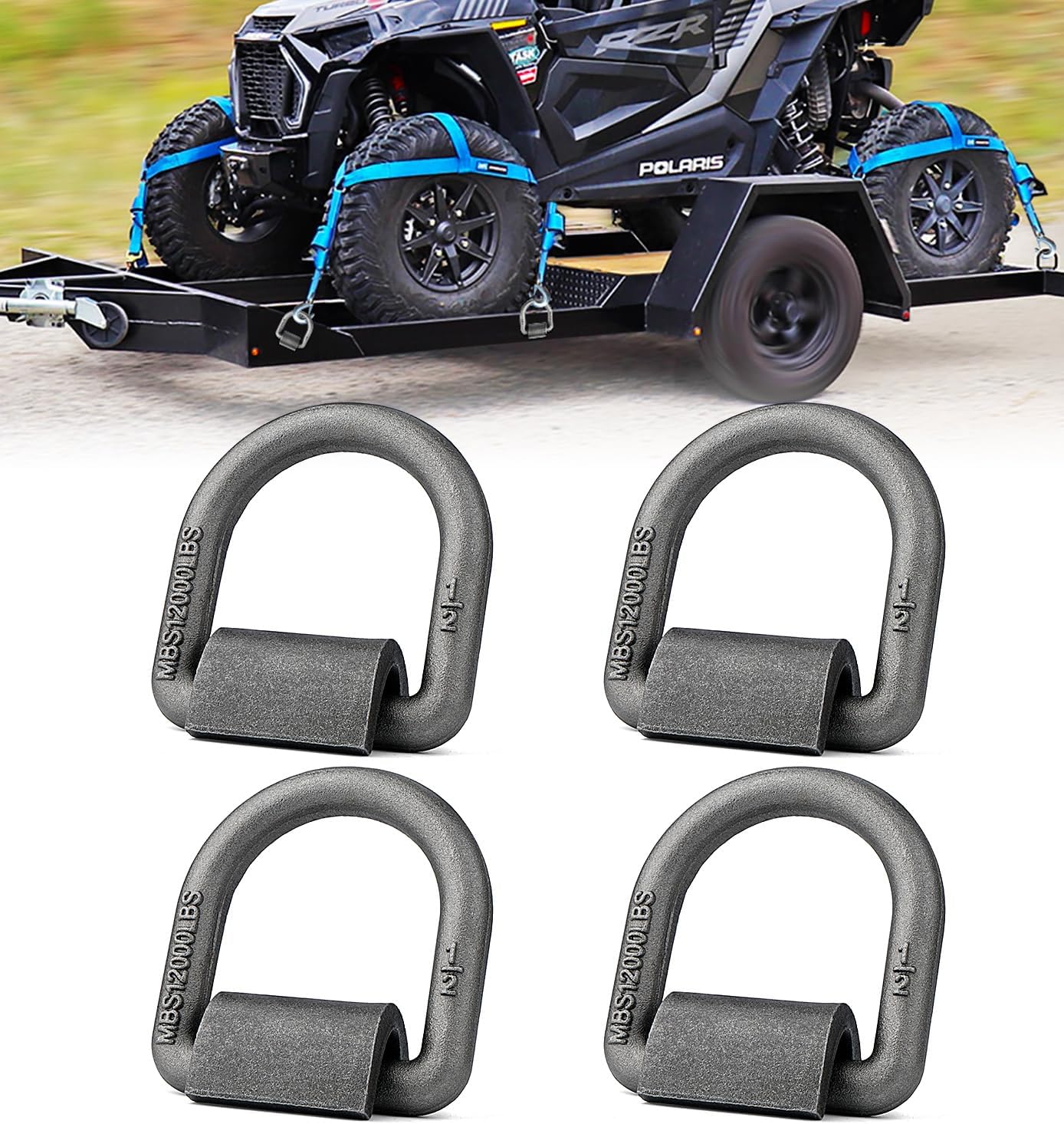 Amazon.com: TENVONE 1/2" Weld On Forged D Ring Heavy Duty 12,000 lbs ...