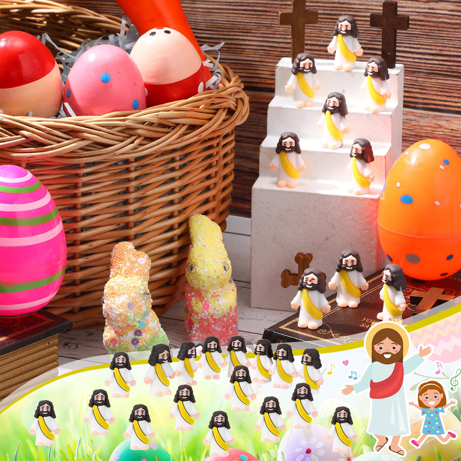 Snapklik.com : Bememo 100 Pcs Jesus Toys Original Design Mini Rubber ...