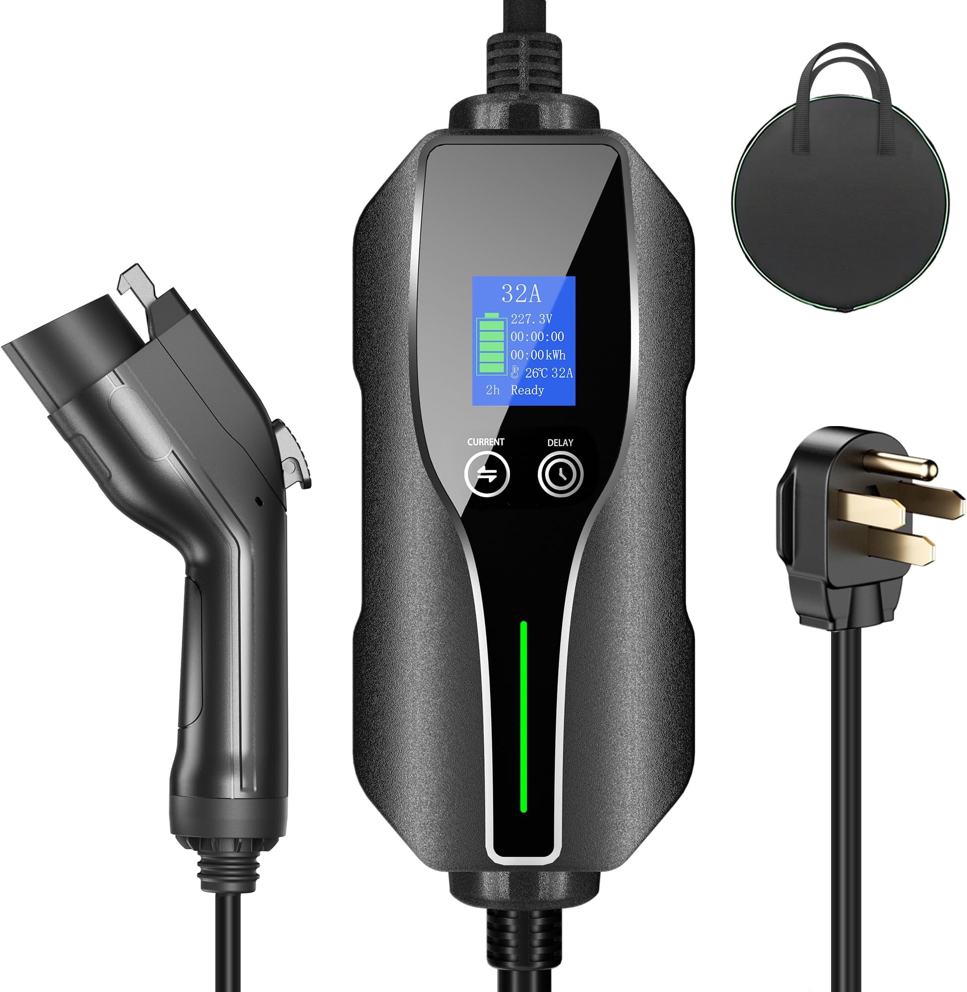 Amazon.com: EVJUICION Level 2 EV Charger 32Amp 7.68kW 240V NEMA 14-50 Plug 25FT Cable Current ...