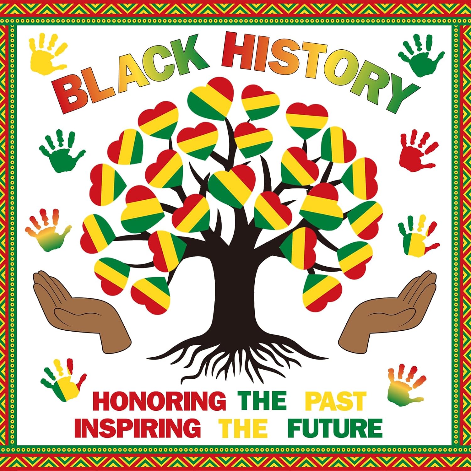 Amazon.com : 86 Pcs Black History Month Bulletin Board Decorations ...